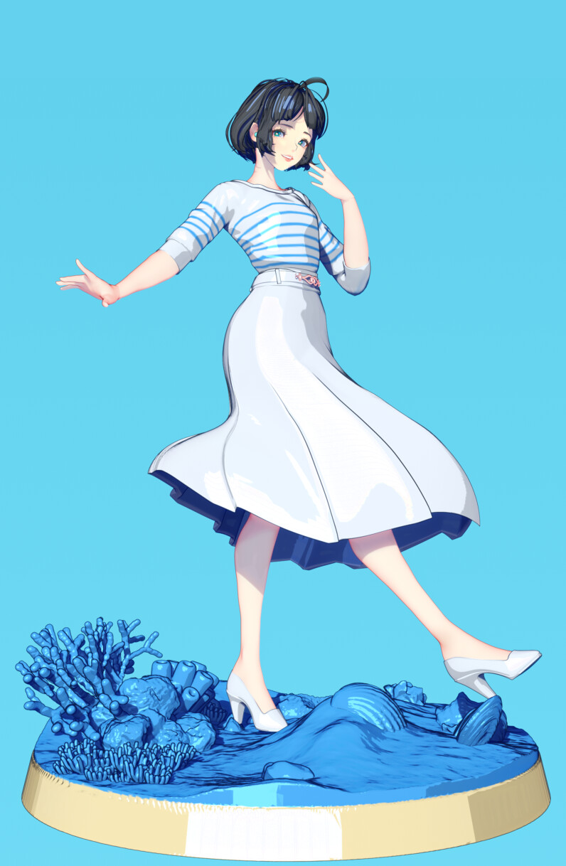 ArtStation - [3D_FANART] Hanni_ 青い珊瑚礁