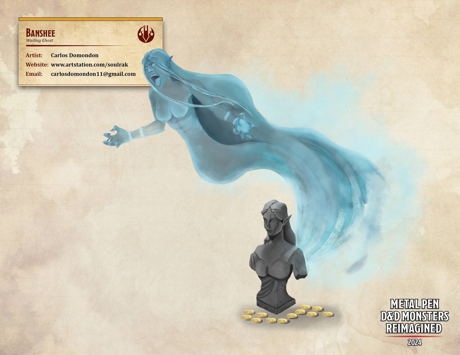 ArtStation - Banshee (DnD Monsters reimagined)