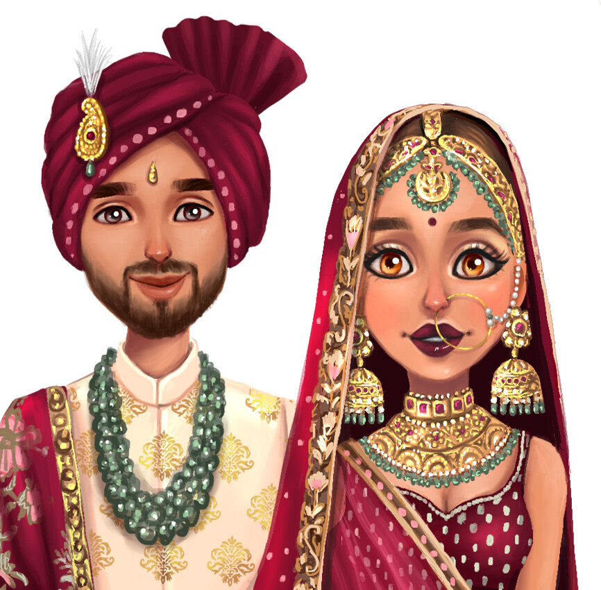 ArtStation - Indian Wedding Avatars