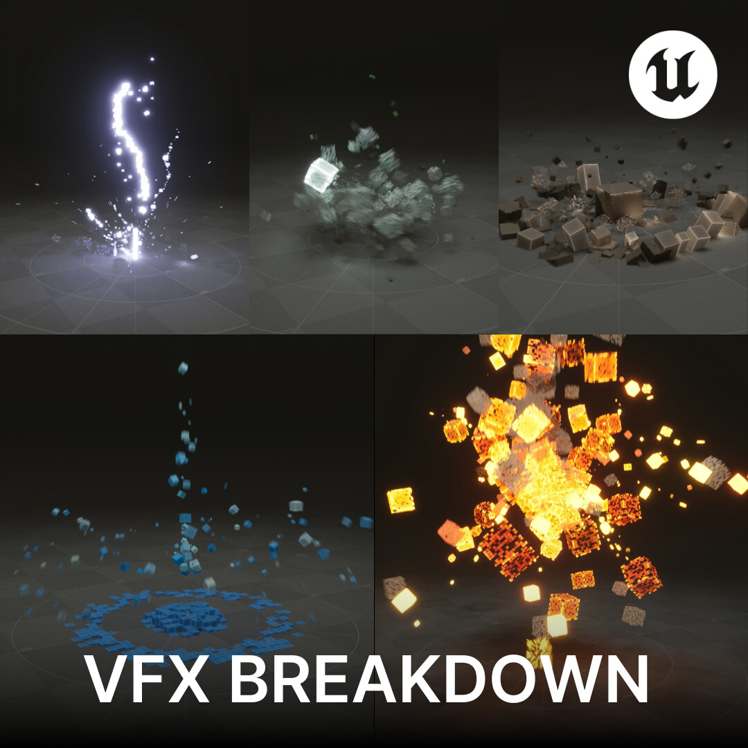 ArtStation - Elemental Cubes - Study Breakdown
