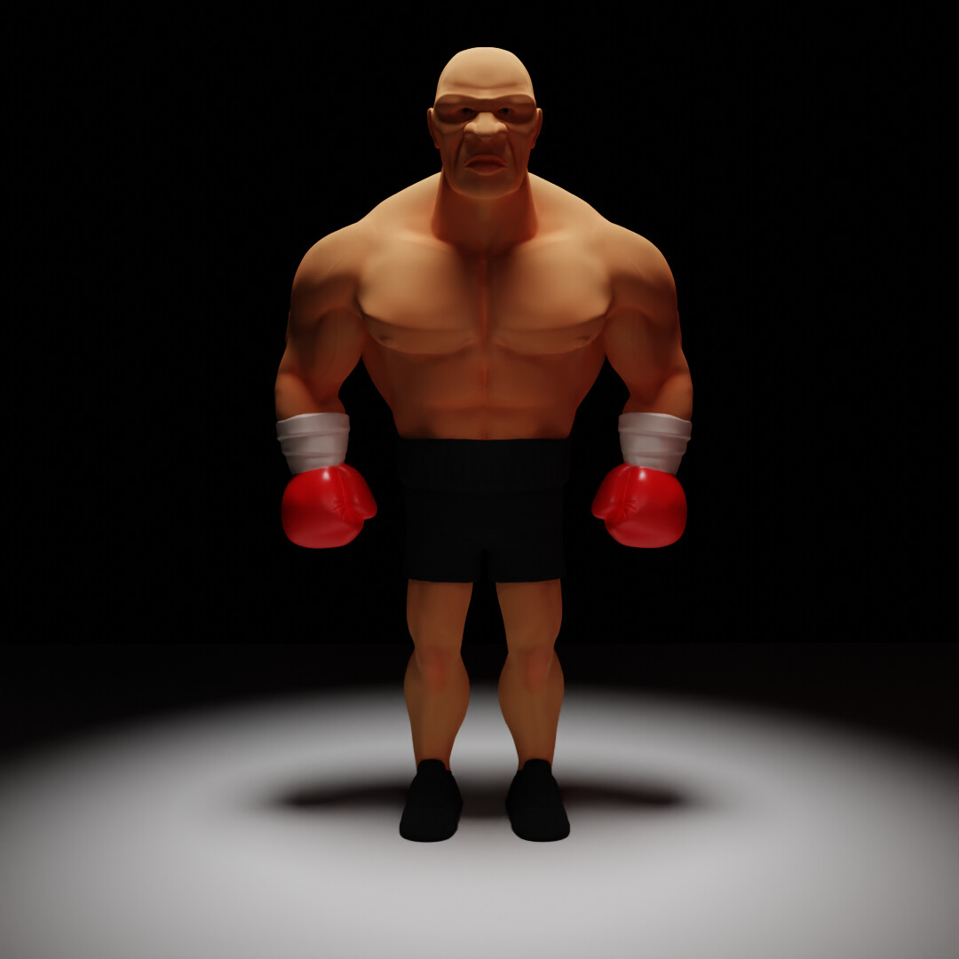 ArtStation - Stylized Mike Tyson: 3D Character Model and Render