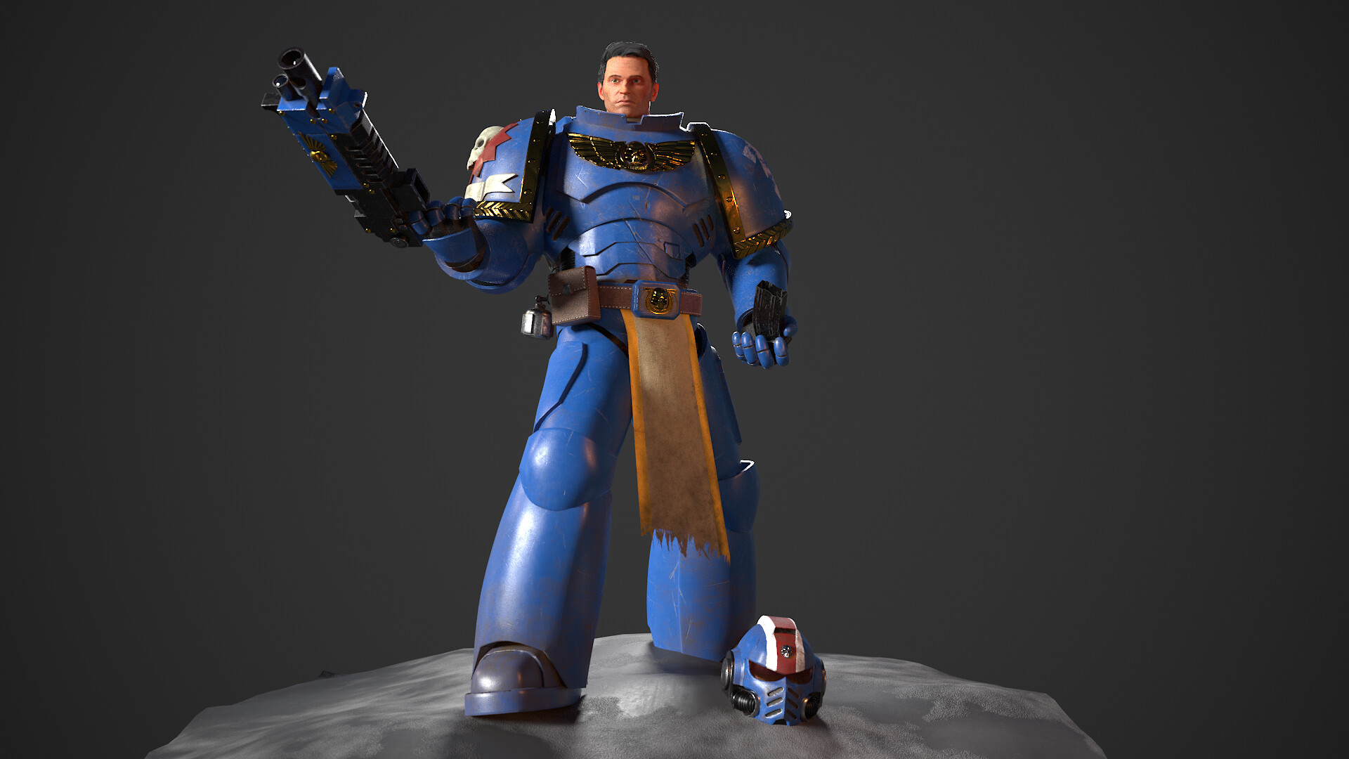 ArtStation - Warhammer 40k Space Marine 3D Model