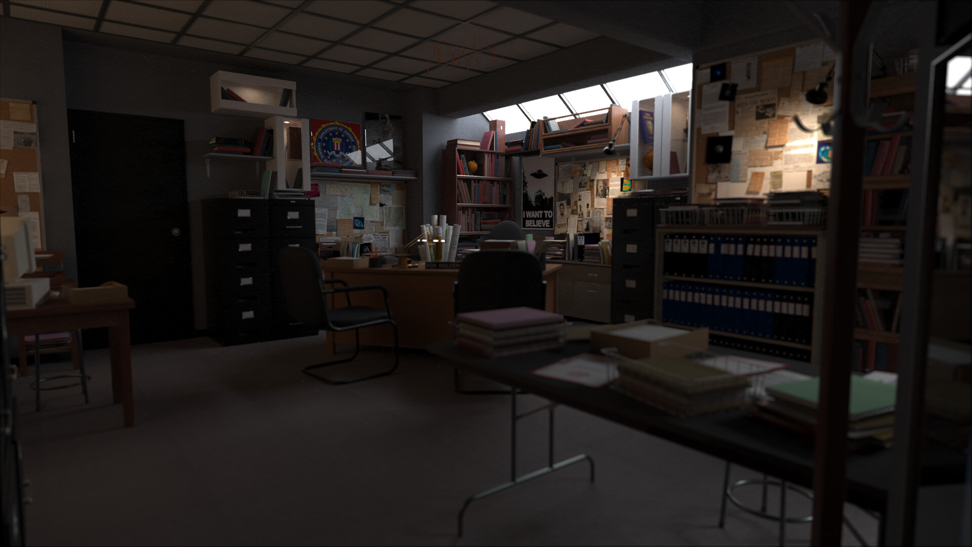 ArtStation - The X-Files - Fox Mulder Office