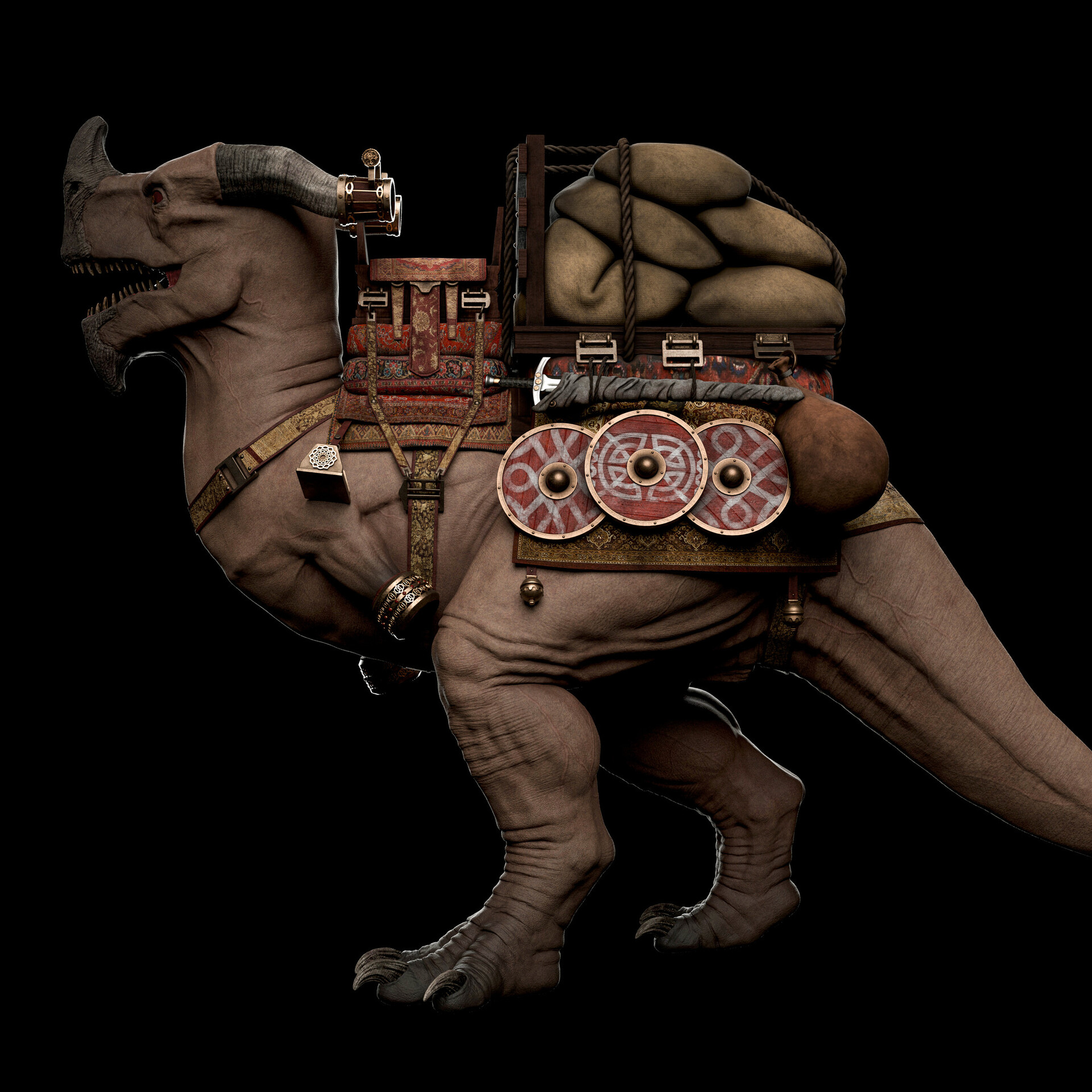 ArtStation - Dinosaur Mercury. Travelling along the trade route.