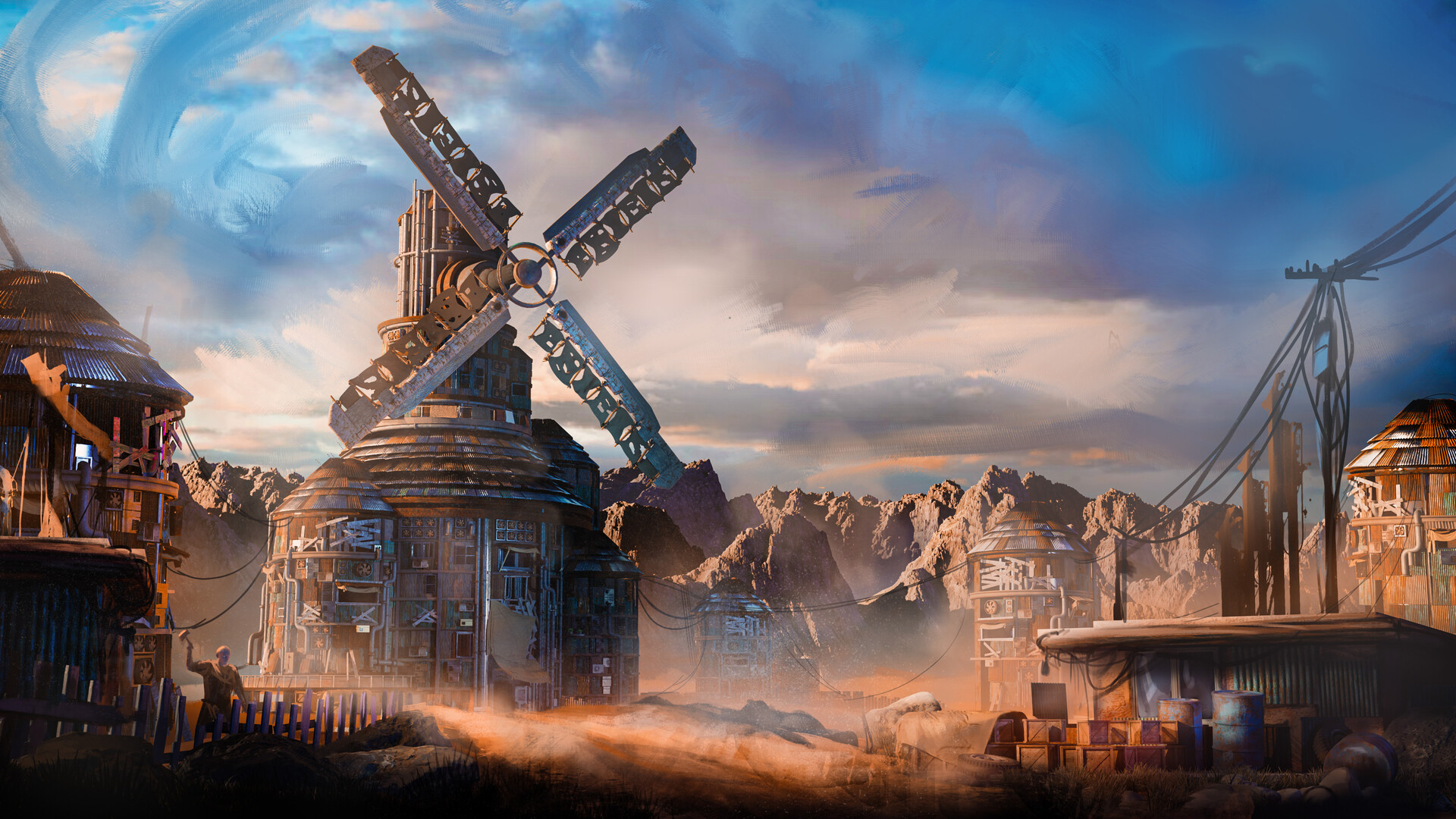 ArtStation - Post Apo windmill