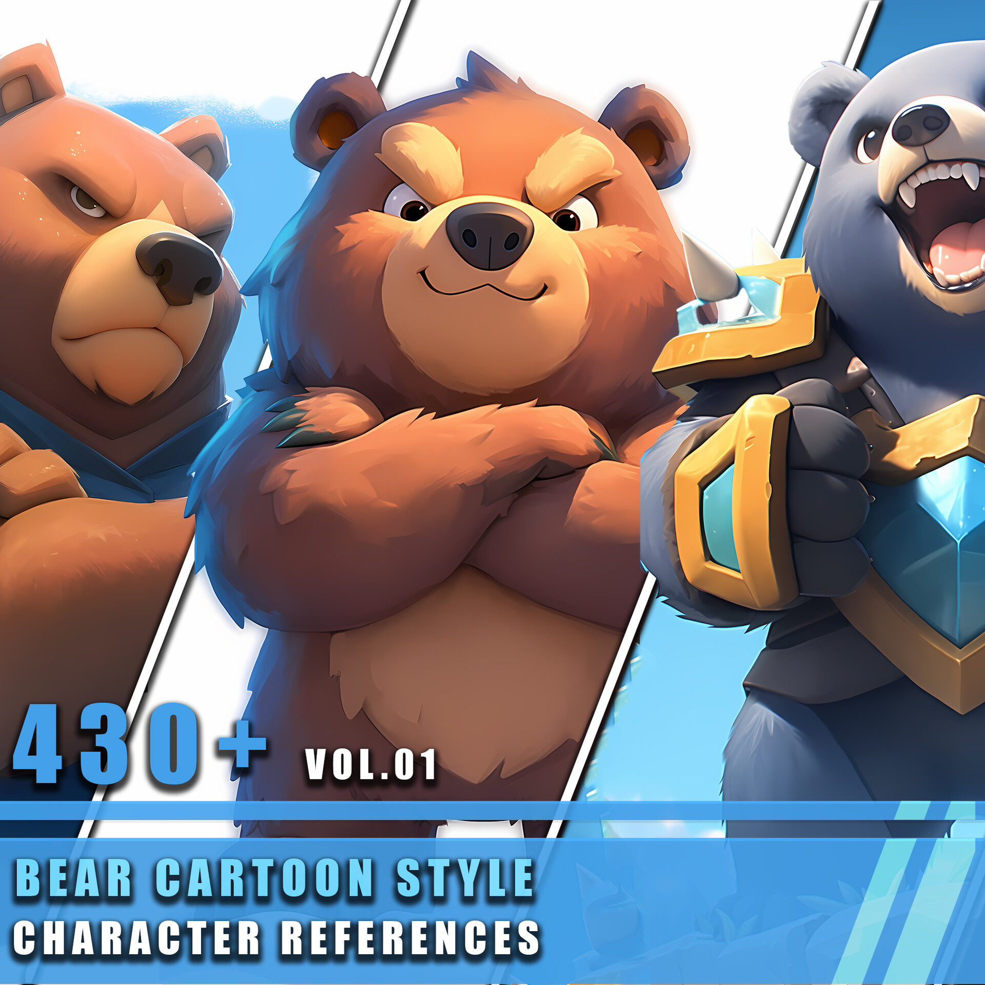 ArtStation - 430+ Bear Cartoon Style - Character References Vol.01