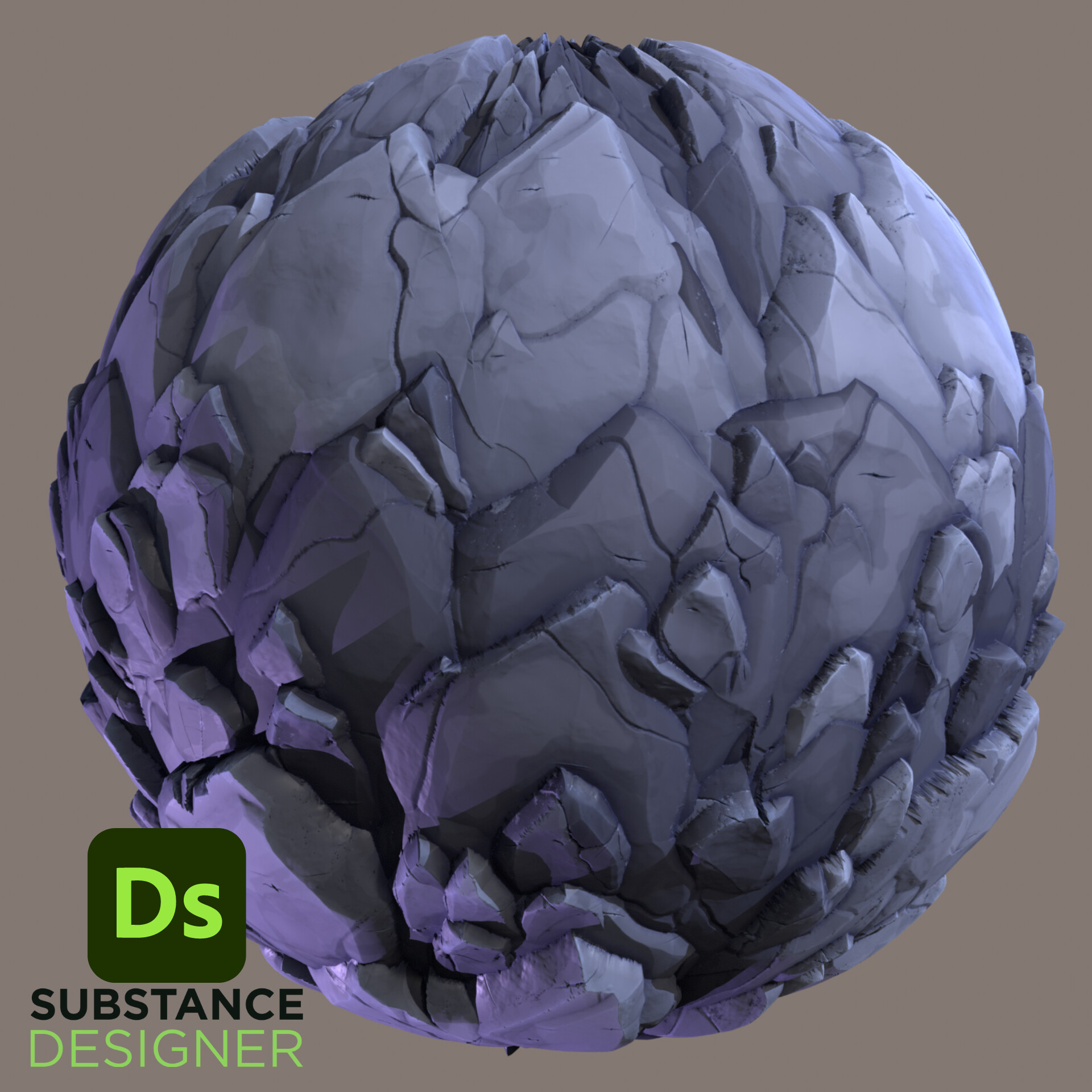 ArtStation - Stylized Cliff Rock - Substance 3D Designer