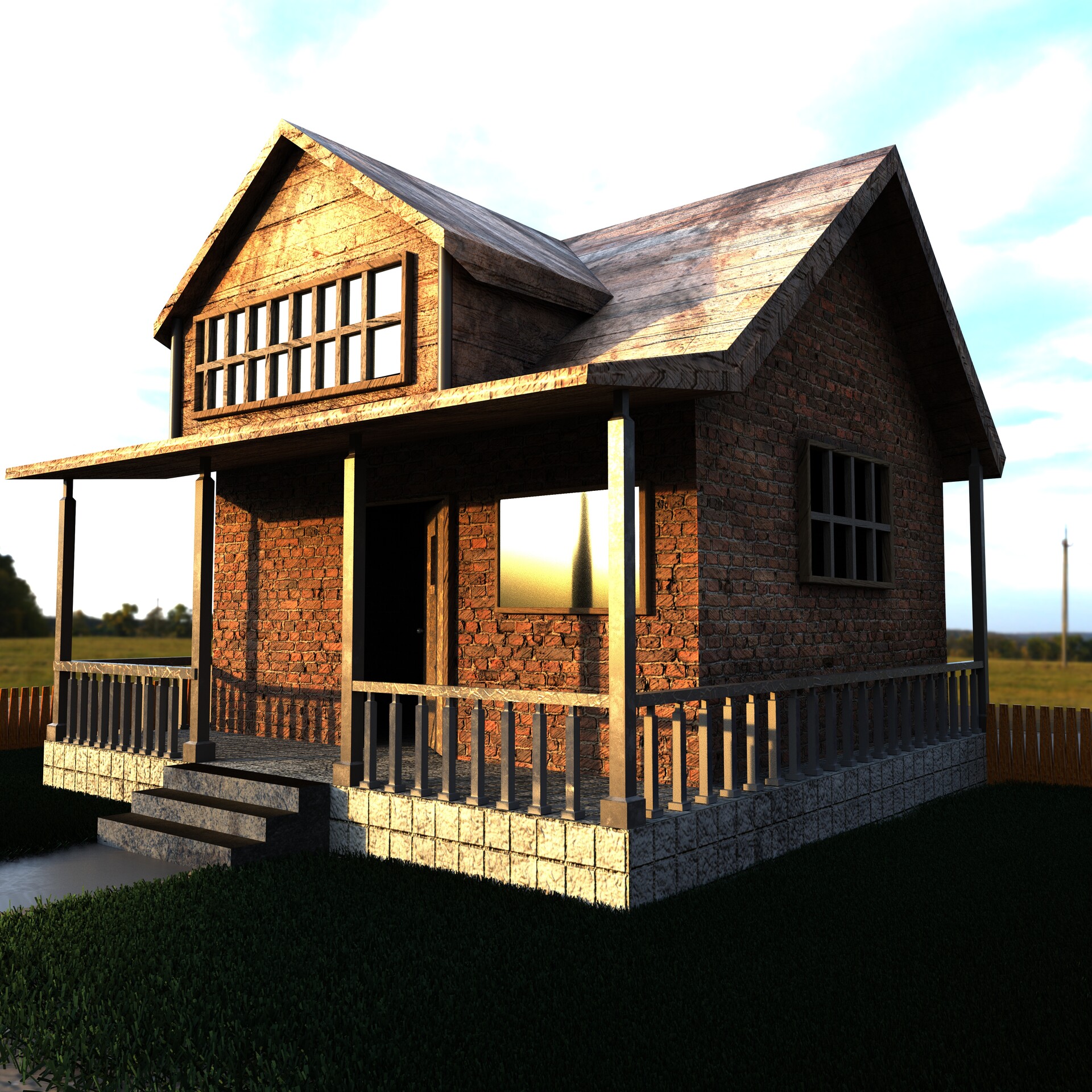 ArtStation - 3D model of a house