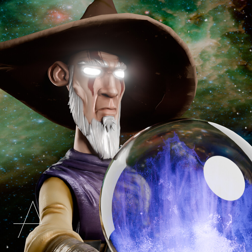 ArtStation - Sick and cool Wizard with a magic ball