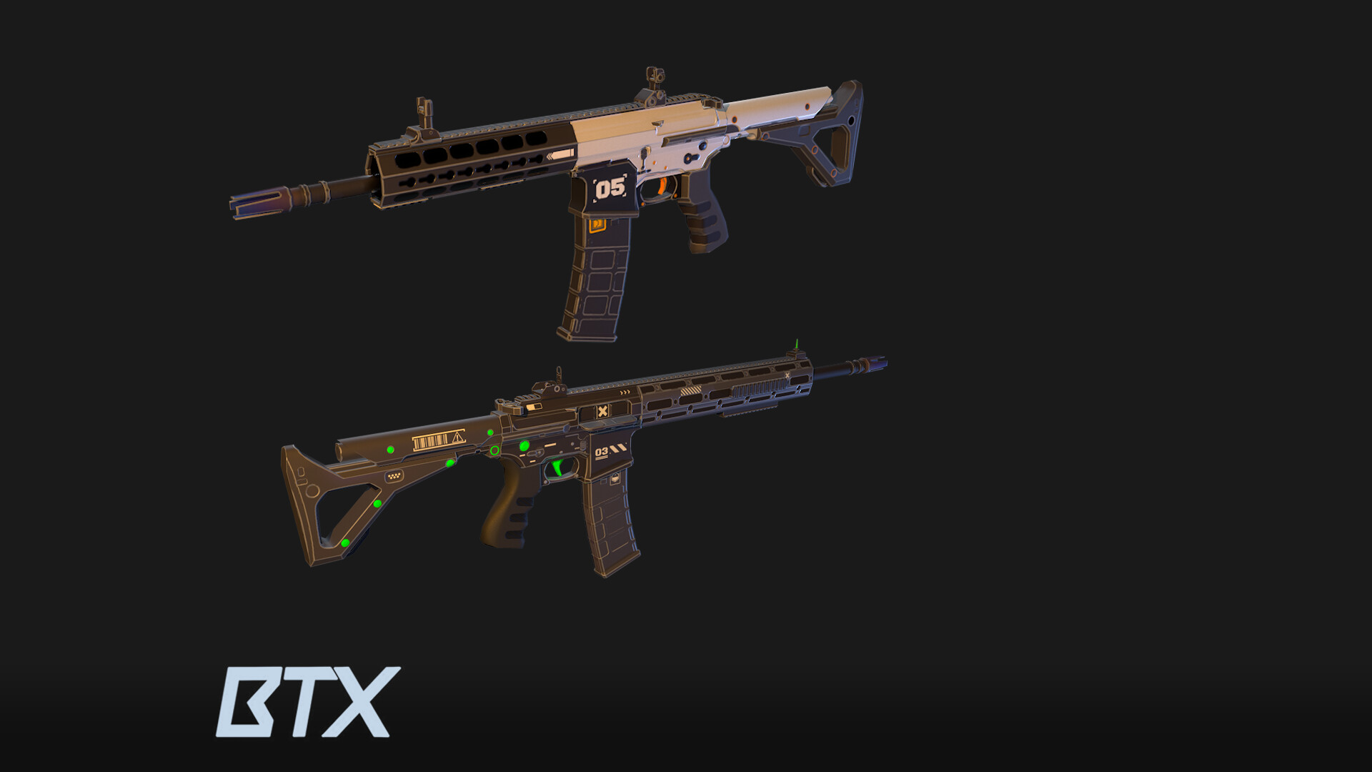 ArtStation - Weapons optimization for BTX mobile game