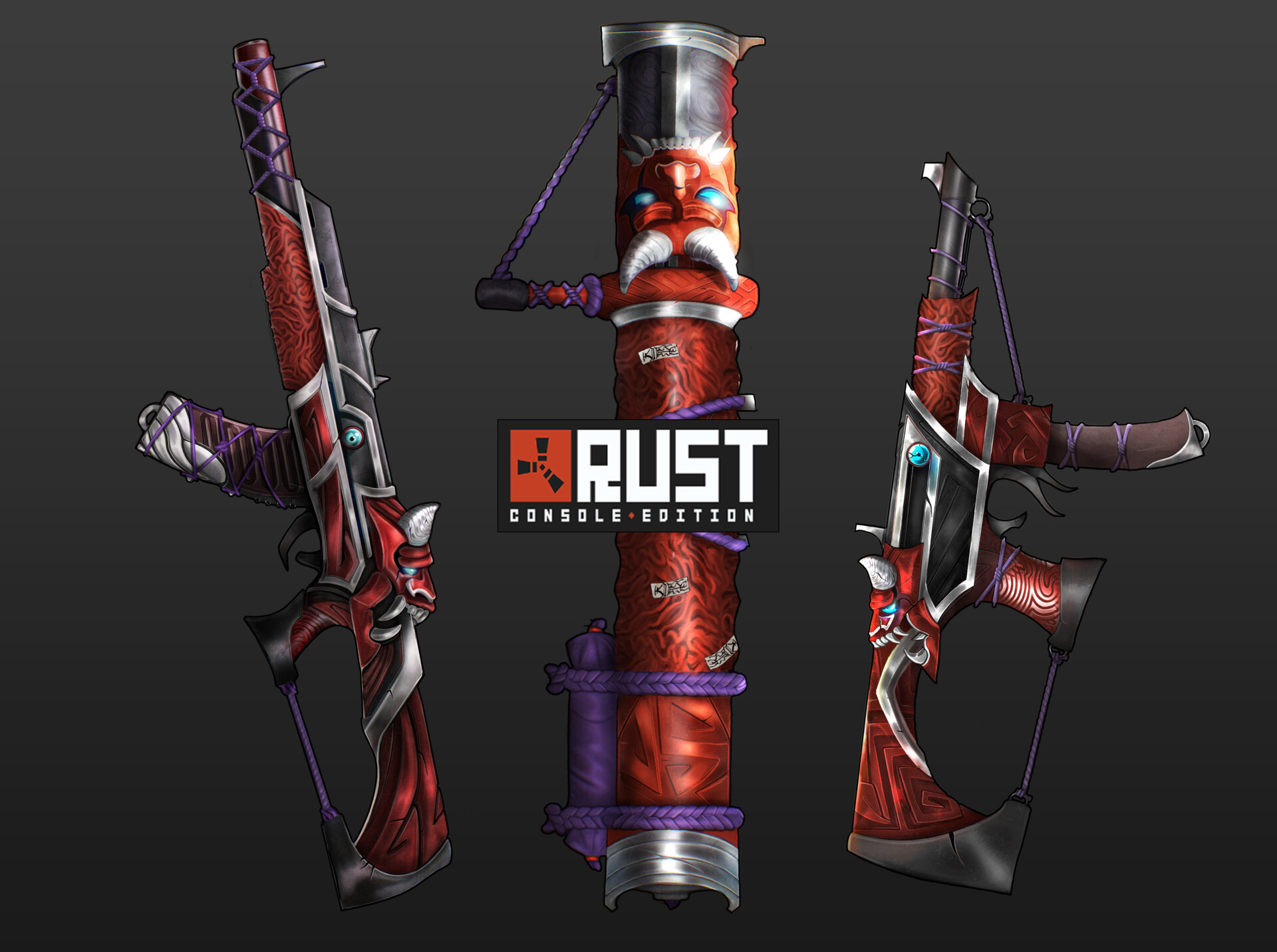 ArtStation - Rust Console Oni Weapons Set
