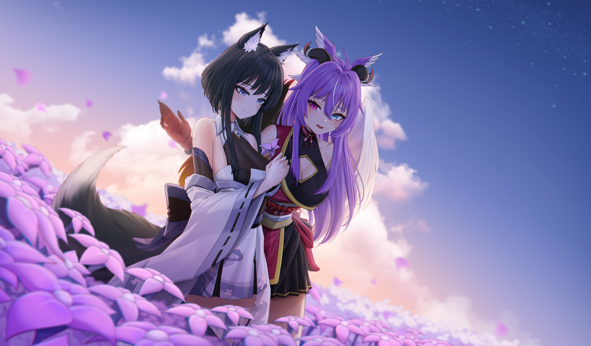 ArtStation - [Commissioned Work] Twilight Flower Field