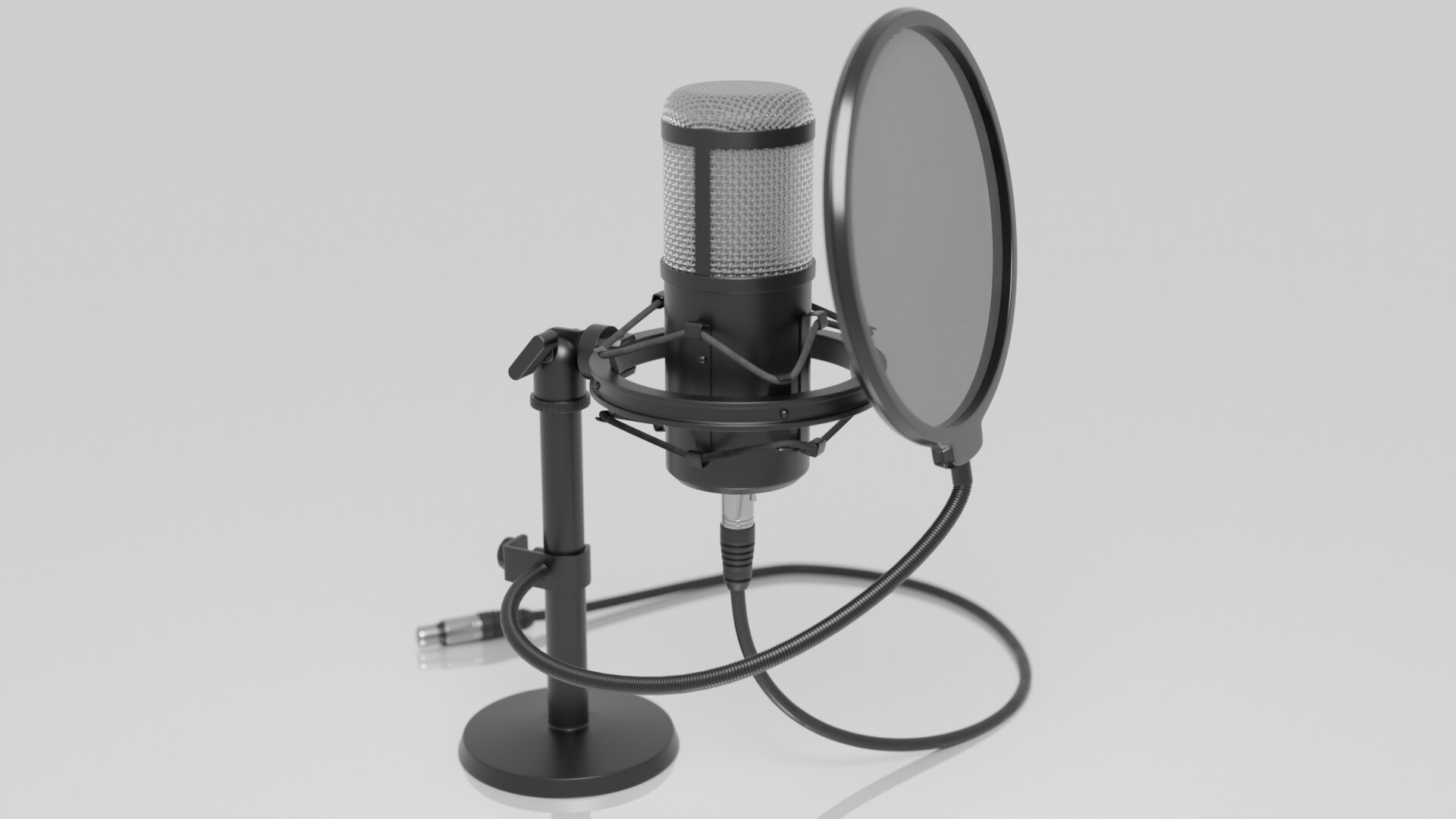 ArtStation - Condenser Microphone With a Pop-Filter