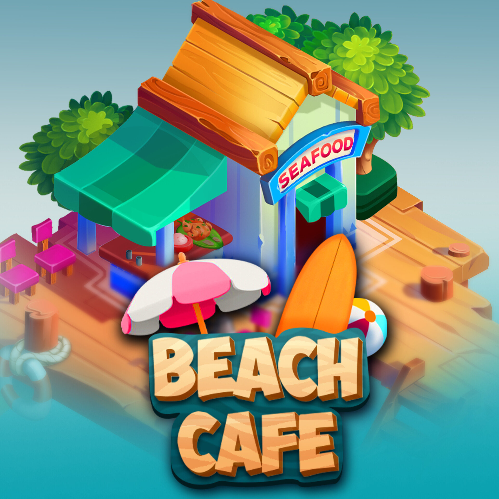 ArtStation - Isometric Beach side Shacks and cafe - JS4