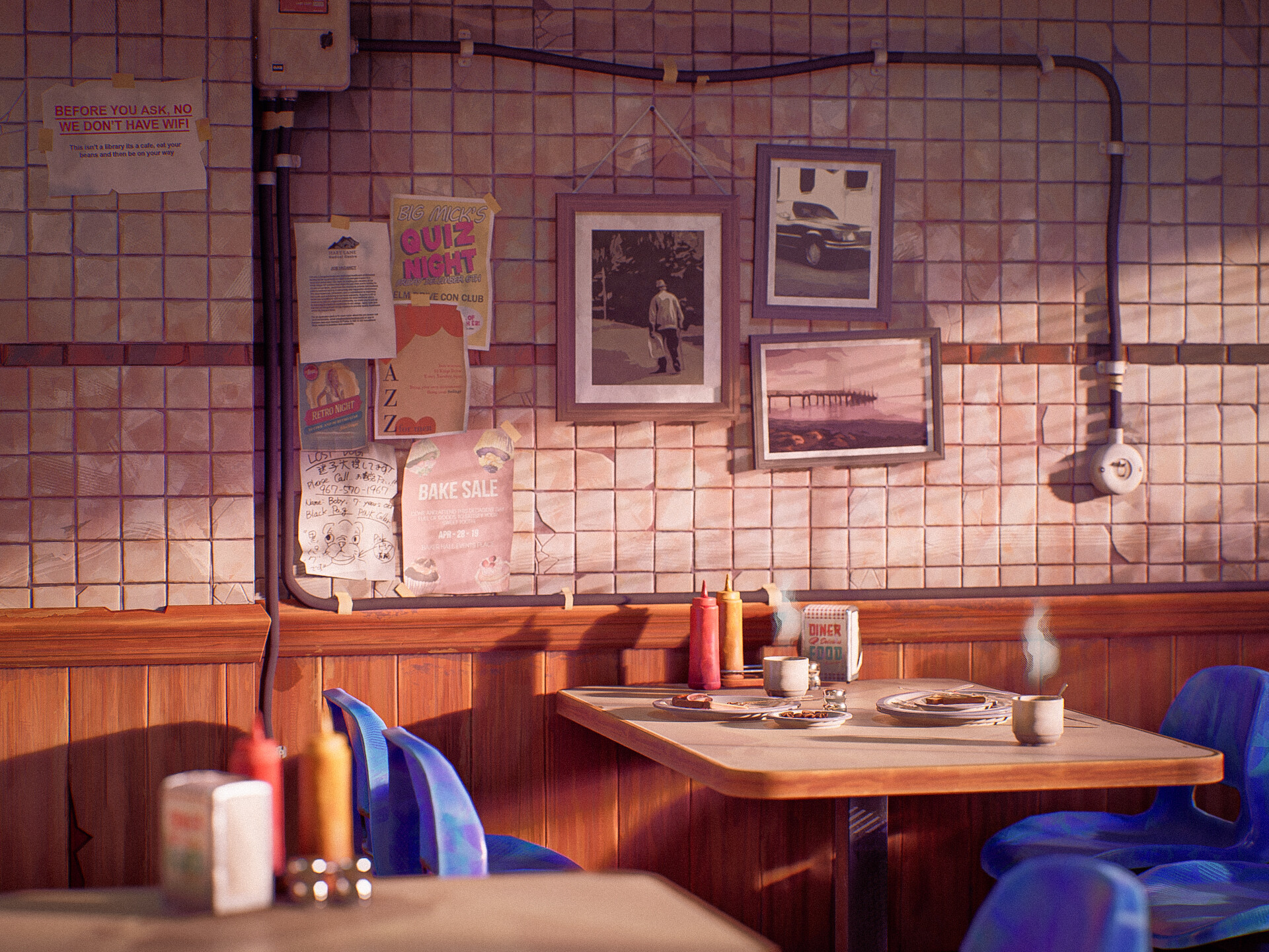 ArtStation - The Greasy Spoon Cafe