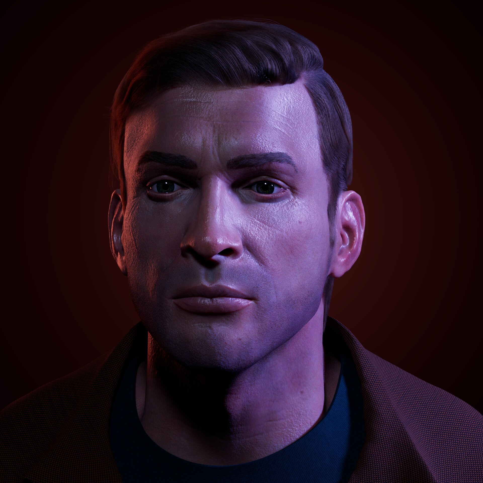 ArtStation - Human bust -Texturing Project