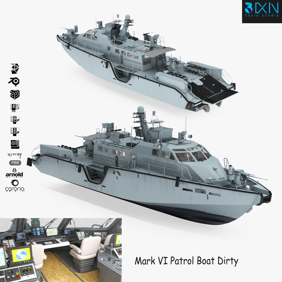 ArtStation - Mark VI Patrol Boat Dirty 3D Model