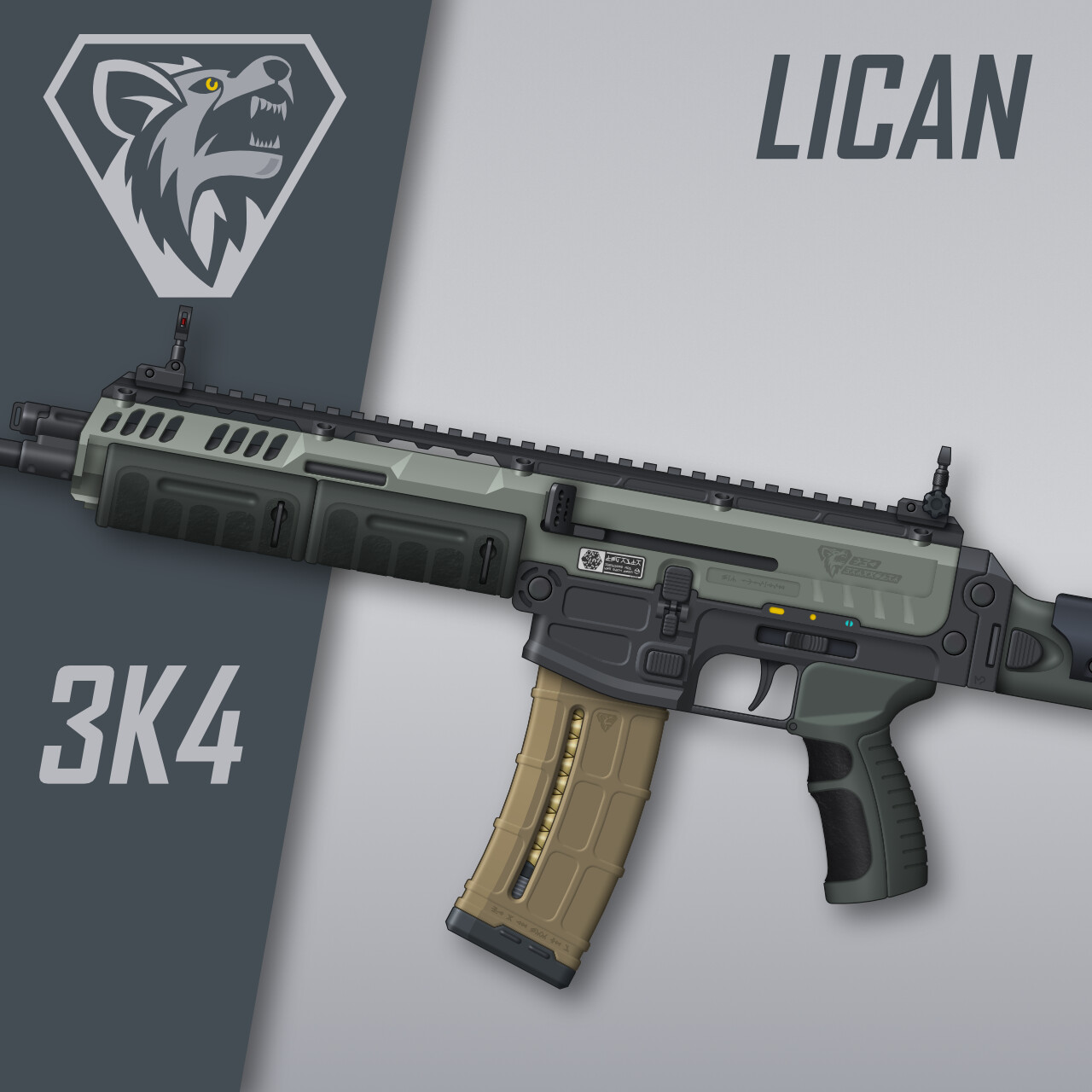 ArtStation - 3K4 "Lican" Assault Rifle