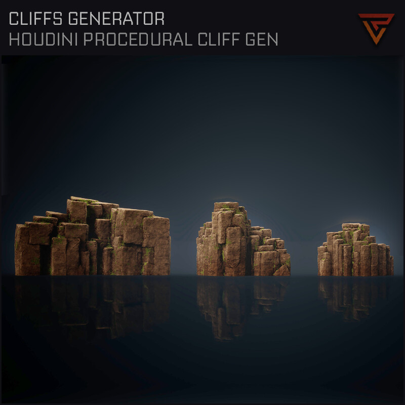 ArtStation - Houdini Procedural Fantasy Cliffs