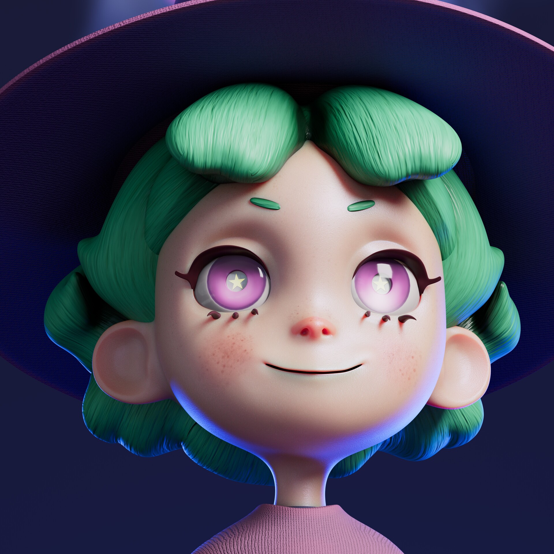 ArtStation - "Melon Witch", Cartoon Character