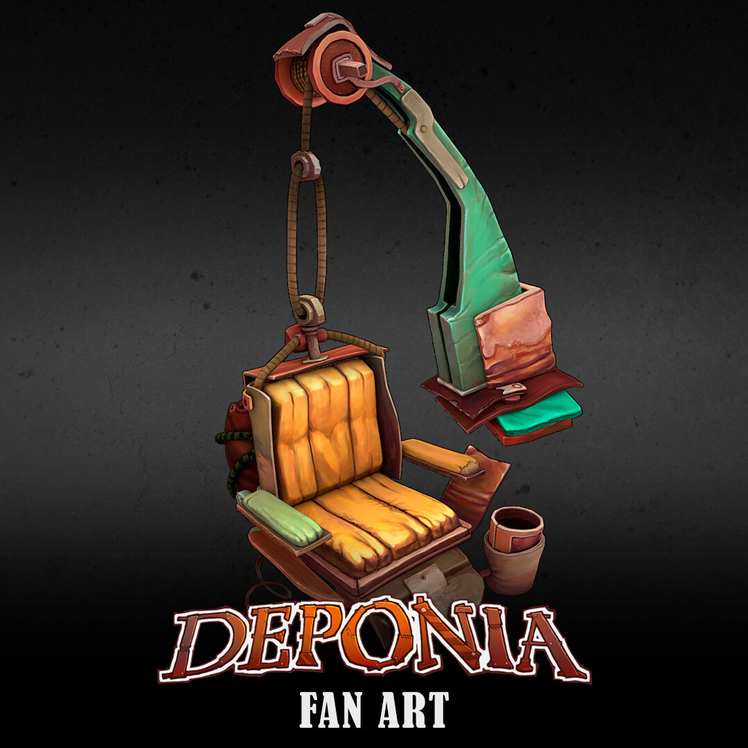 ArtStation - Deponia-Inspired Crane Chair