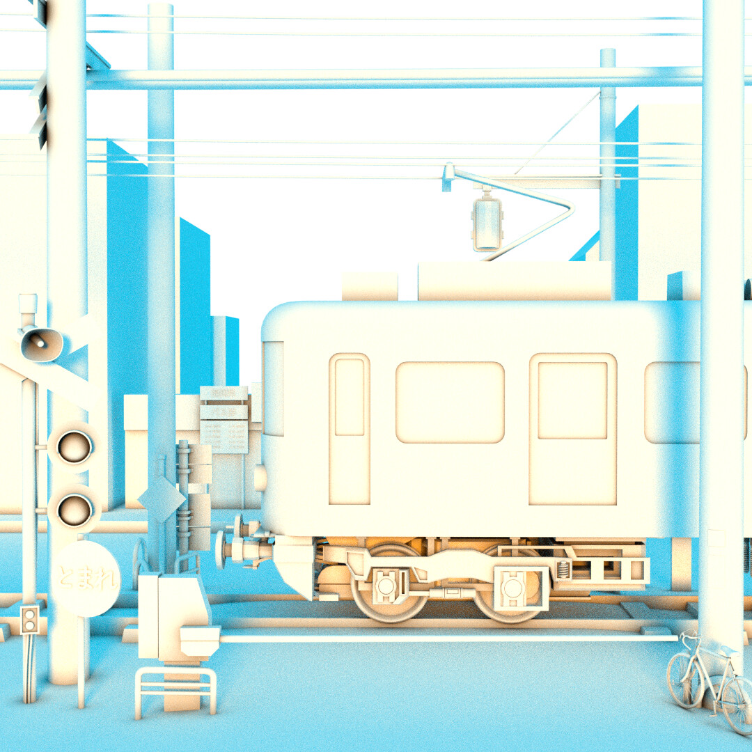 ArtStation - Light Art 3D for "Japanese Train Animation"