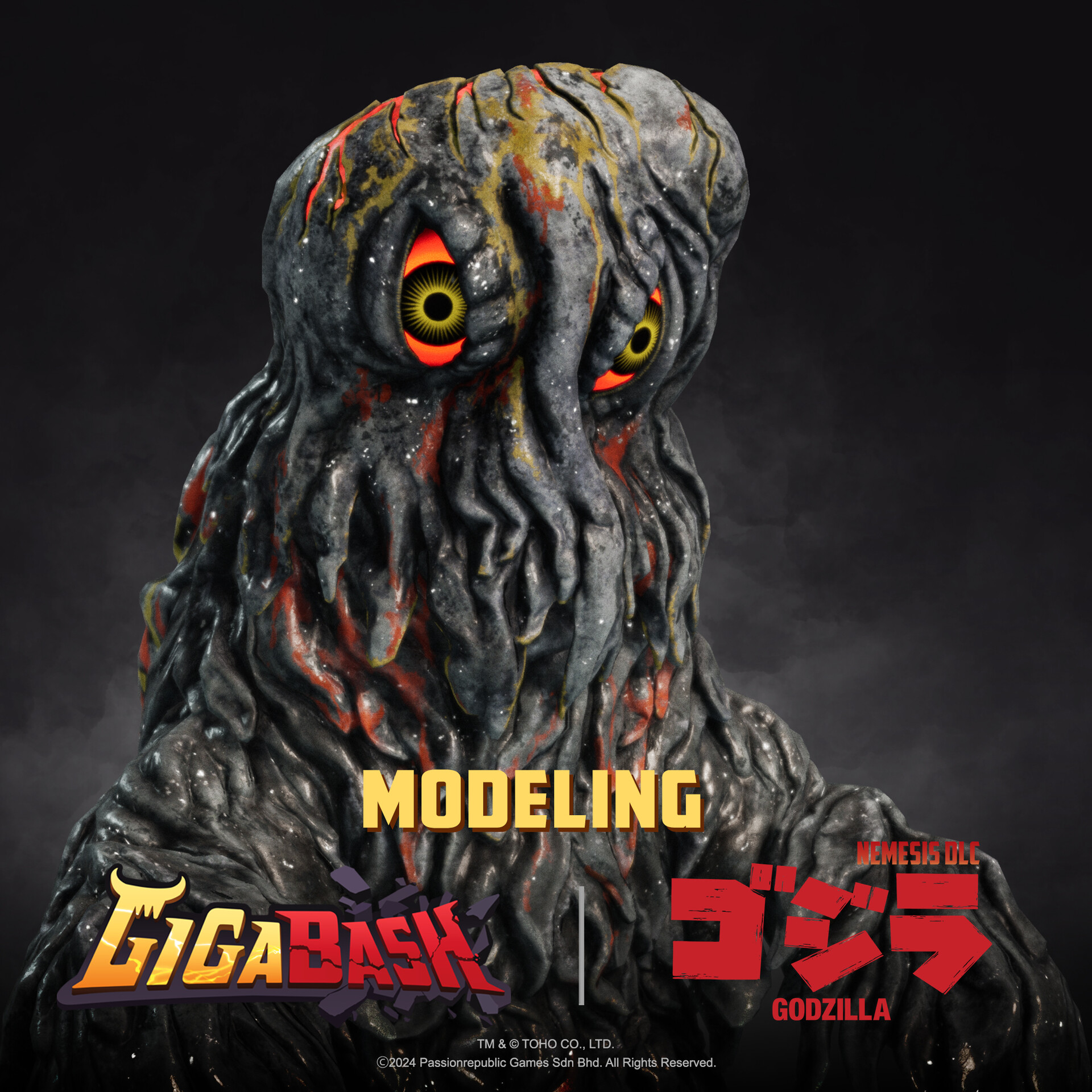 ArtStation - GigaBash | Godzilla: Nemesis 2 Kaiju DLC Modeling - Hedorah
