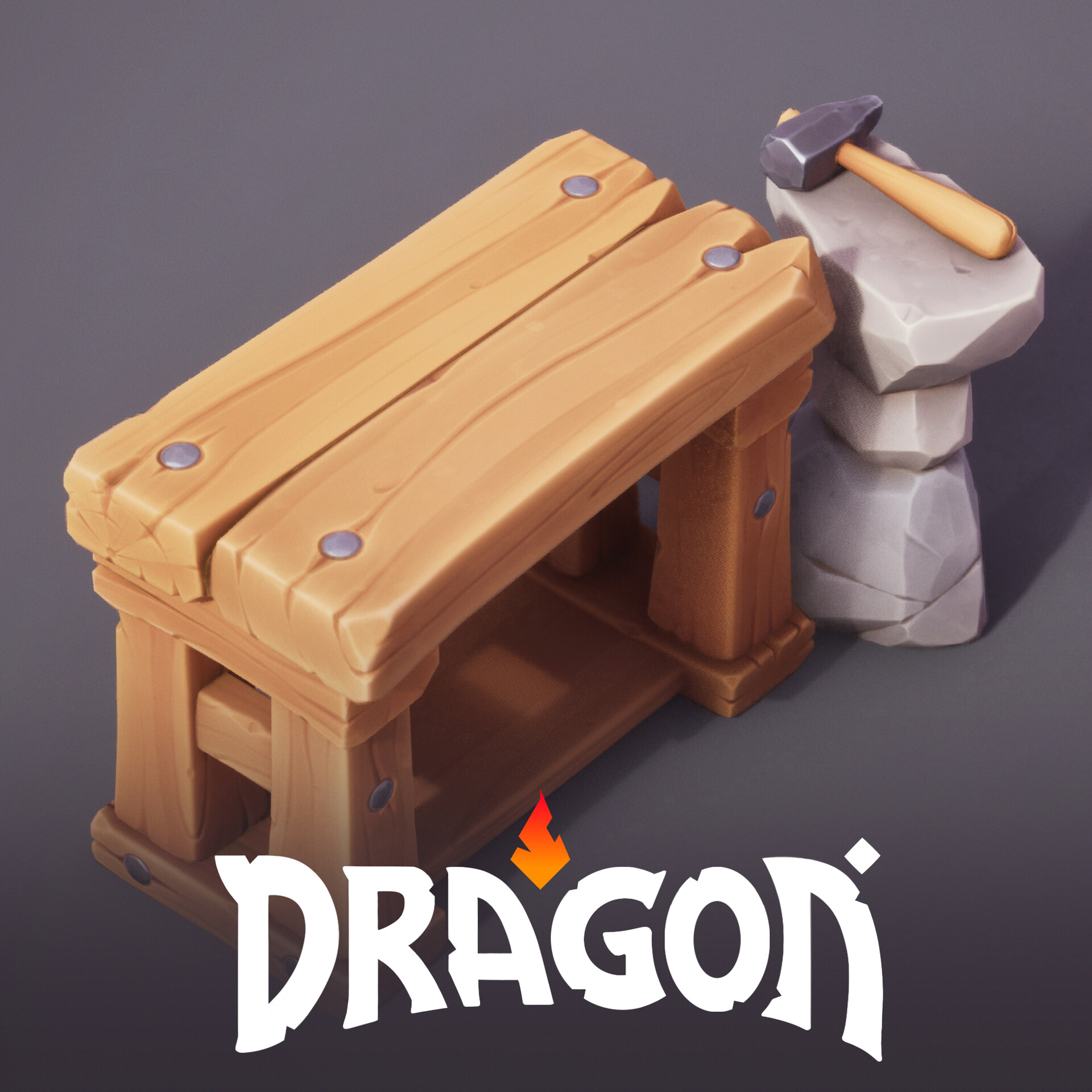 ArtStation - Project Dragon (unreleased) - Blacksmith_Table_Tier1