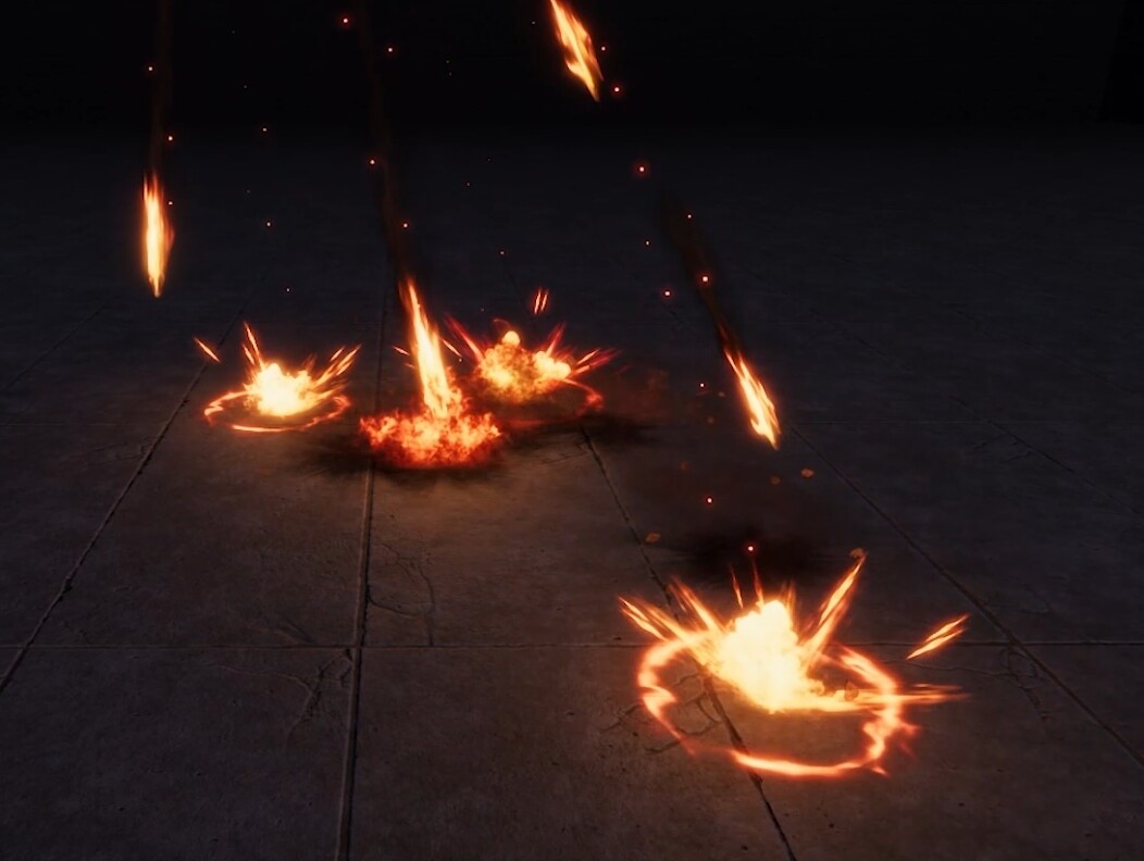 ArtStation - Magic rain Ice/Fire/Poison - Unity VFX