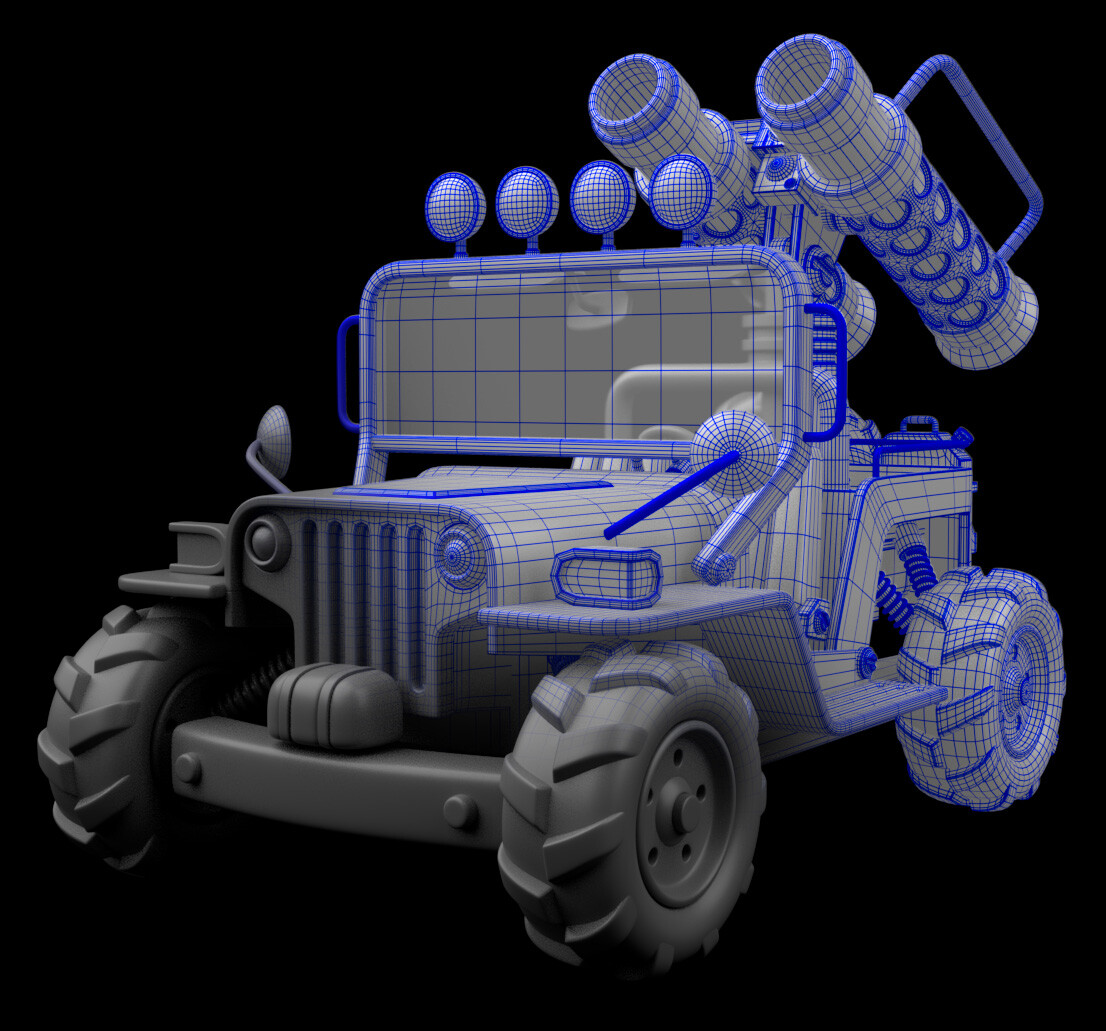 ArtStation - Fan art 3D jeep modeling
