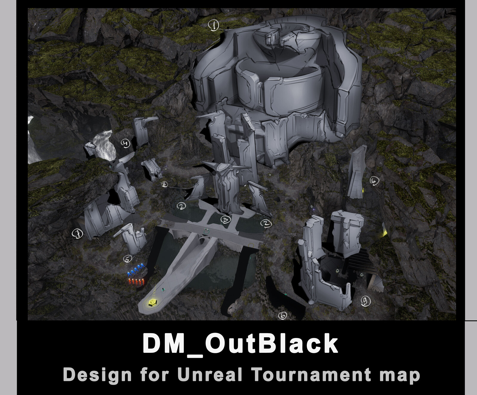 ArtStation - DM_Outblack, Design for Unreal Tournament map