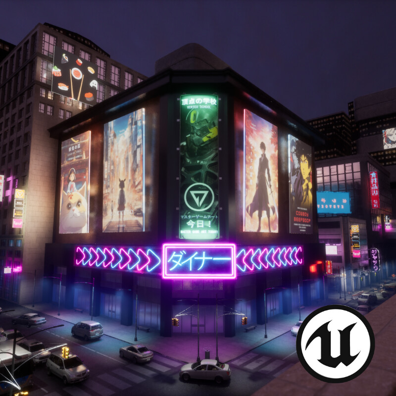 ArtStation - Neo Tokyo Style Level Design | Unreal Engine 5