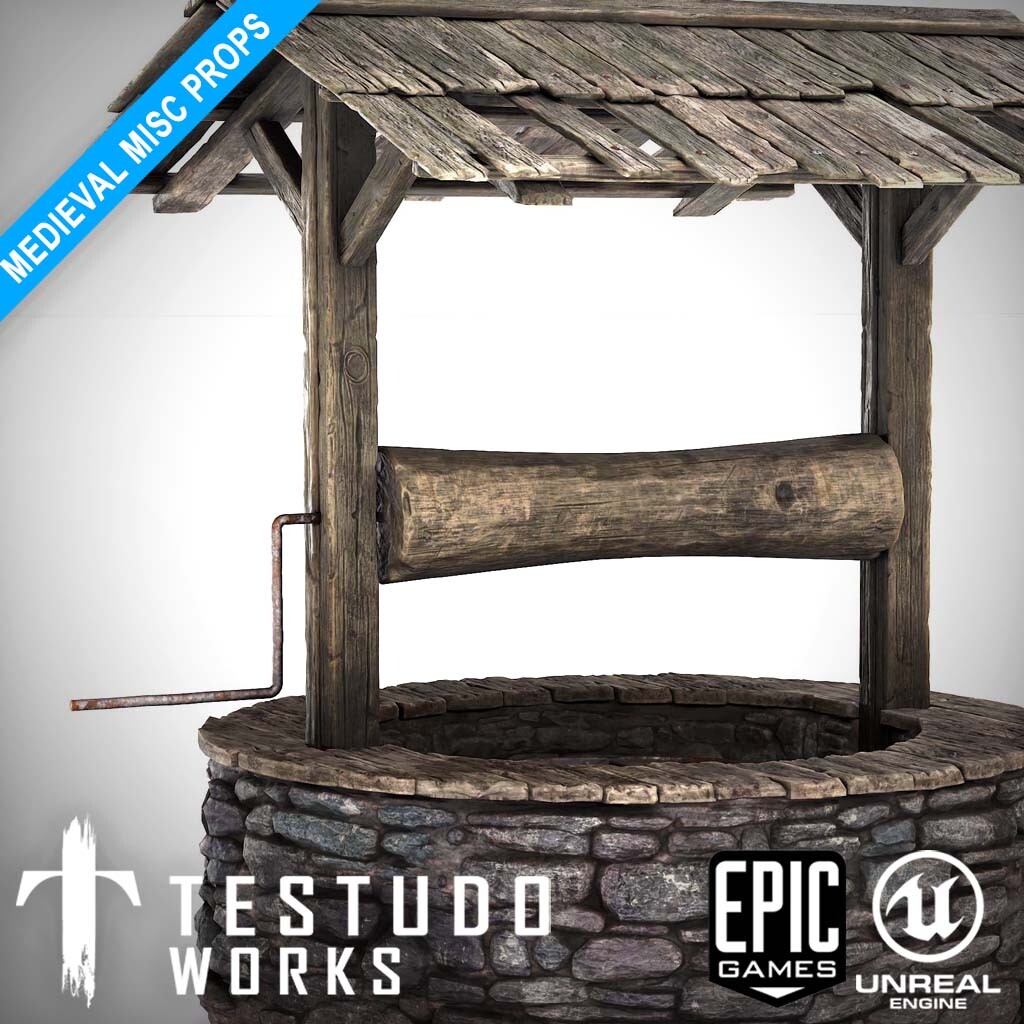 ArtStation - Medieval Misc Props Pack - Stone Well
