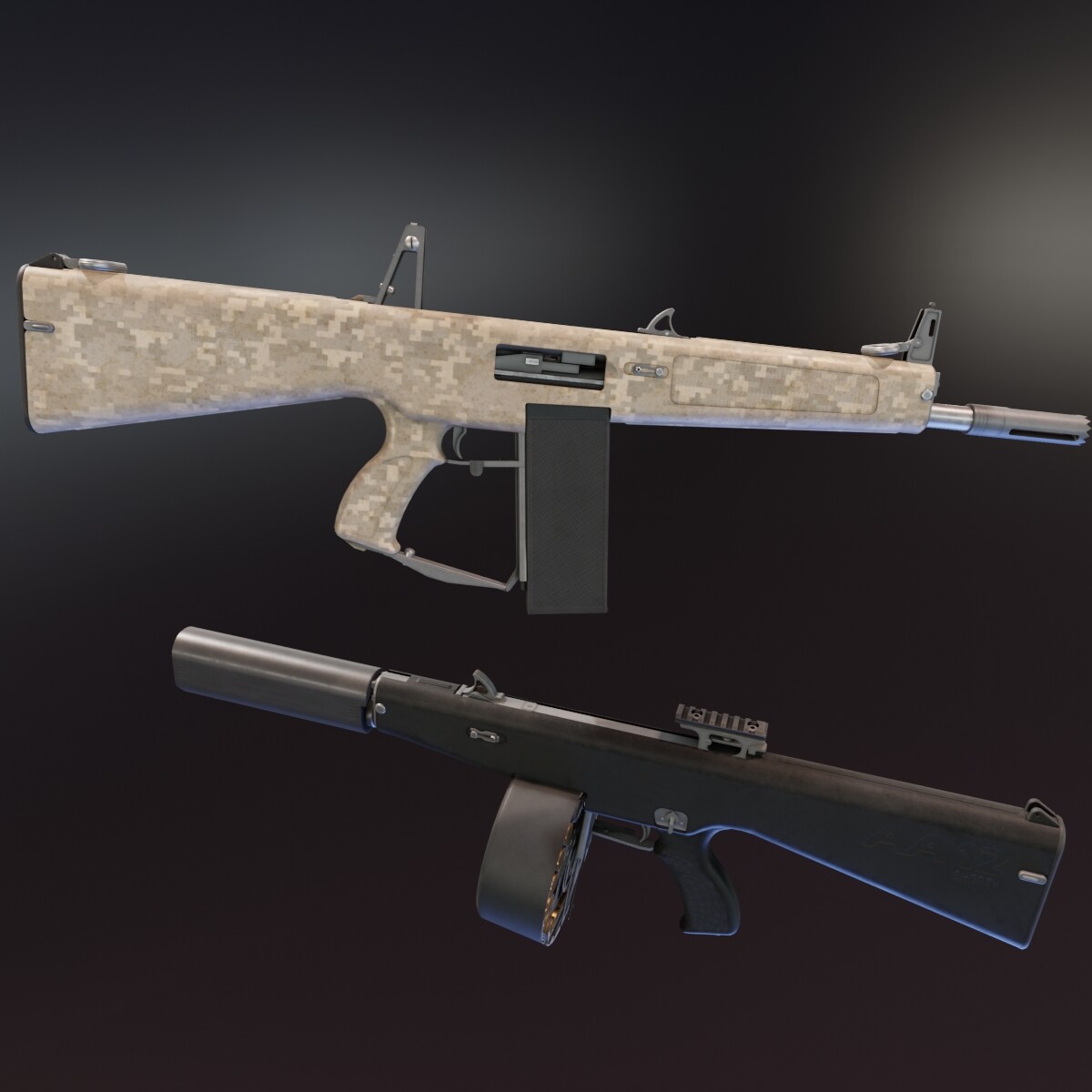 ArtStation - AA-12 Shotgun