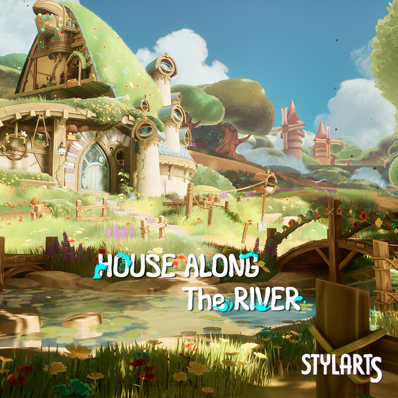 ArtStation - Stylized House Along The River