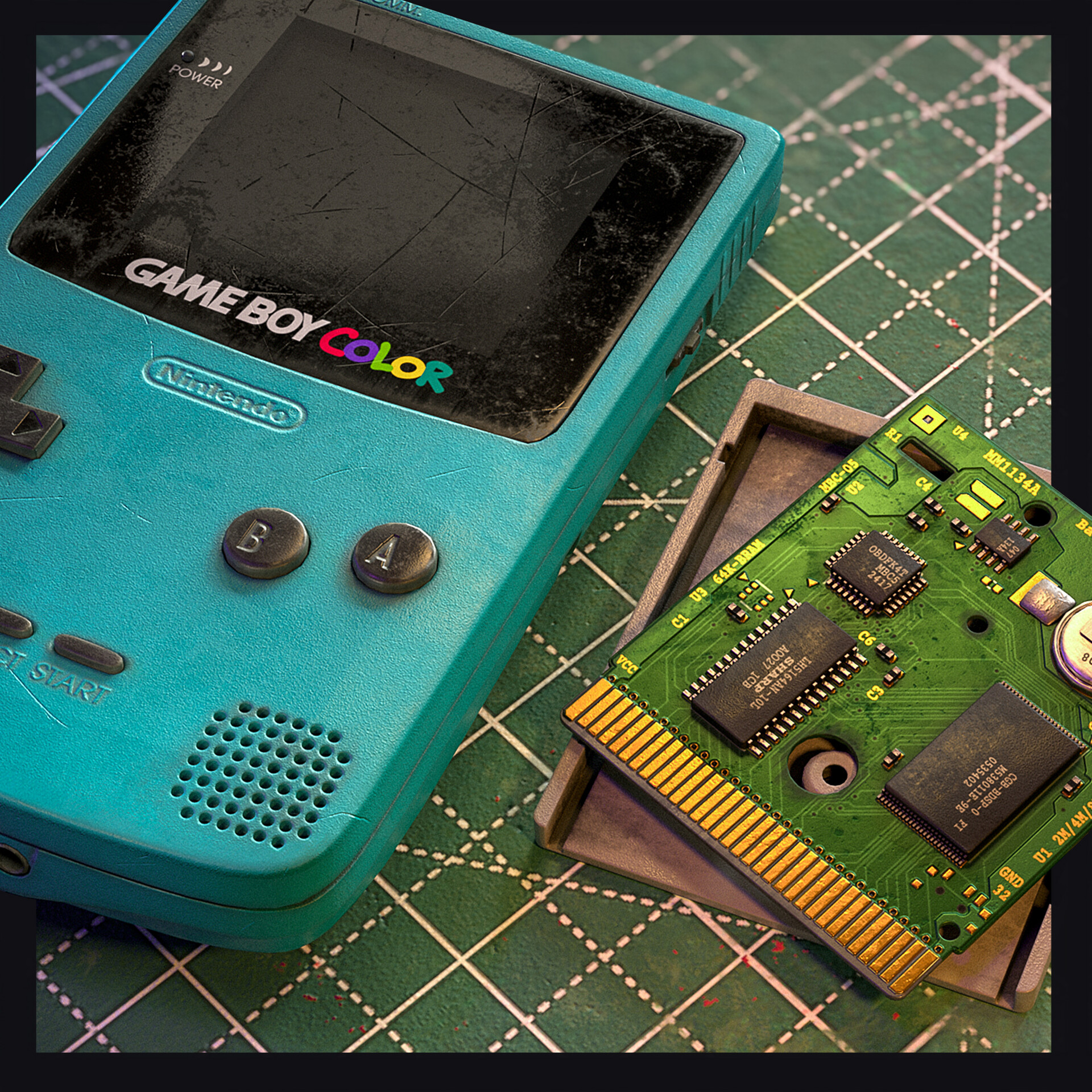 ArtStation - Gameboy Color - Game ready