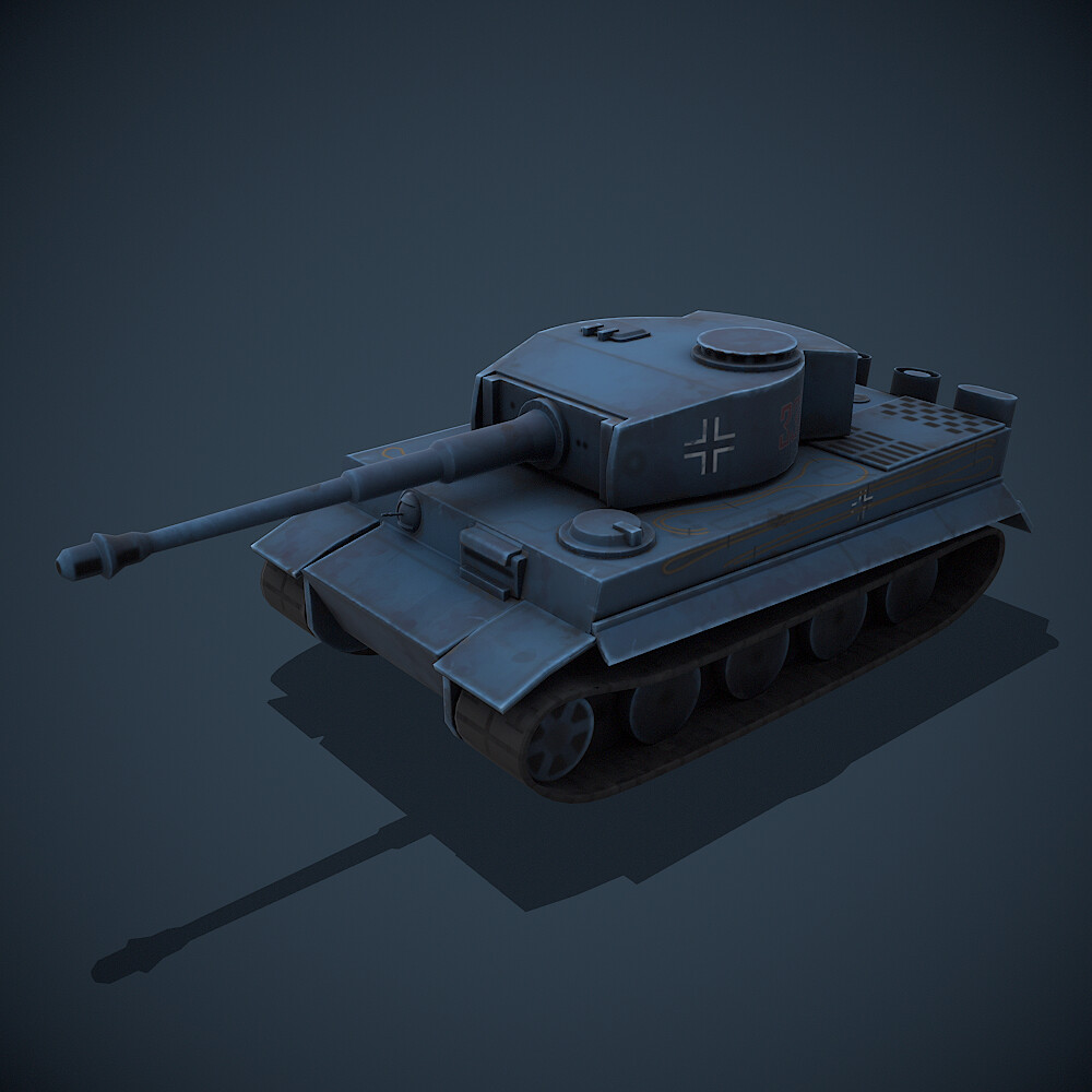 ArtStation - Stylized Tiger I Tank