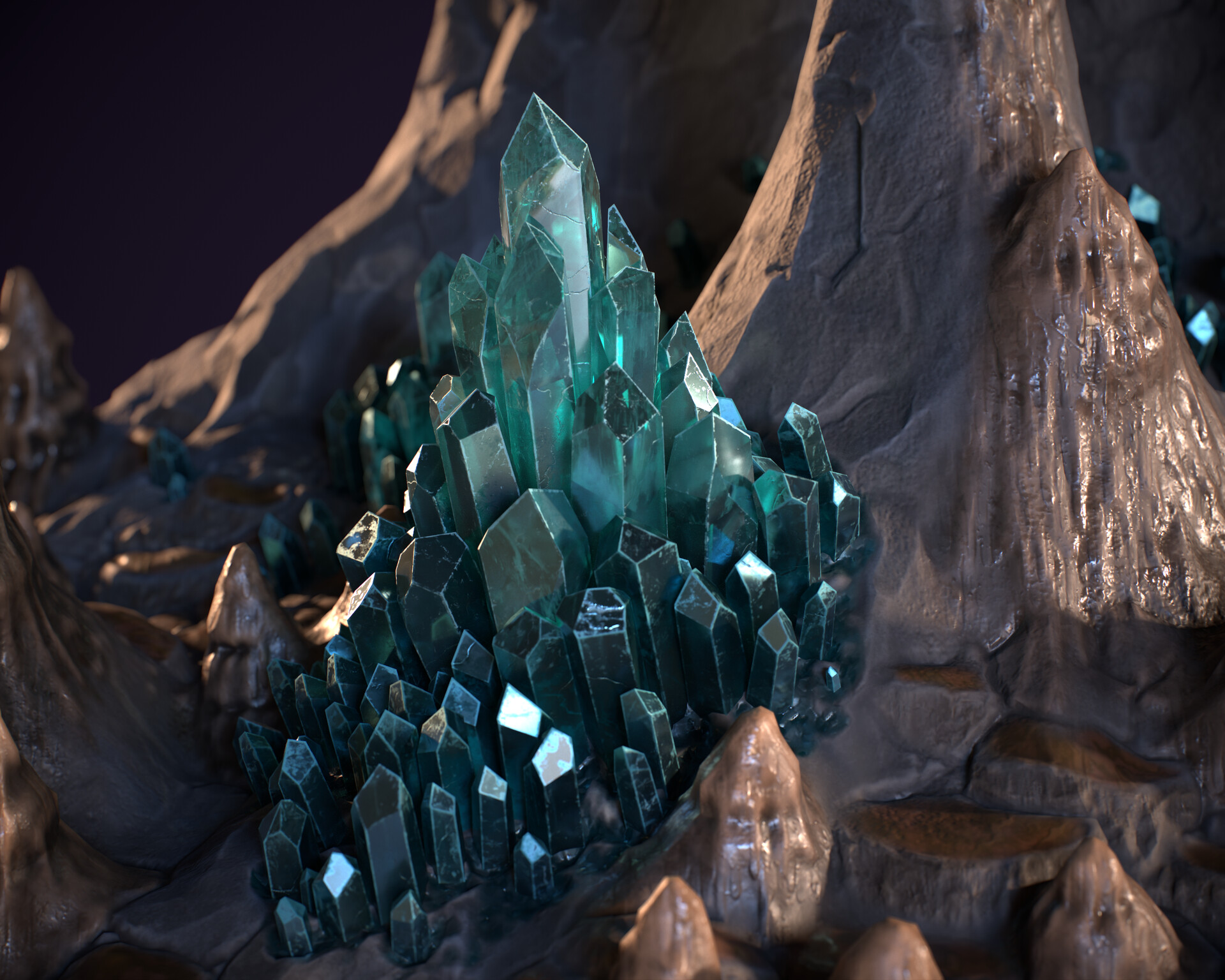 ArtStation - Crystal Cave Diorama