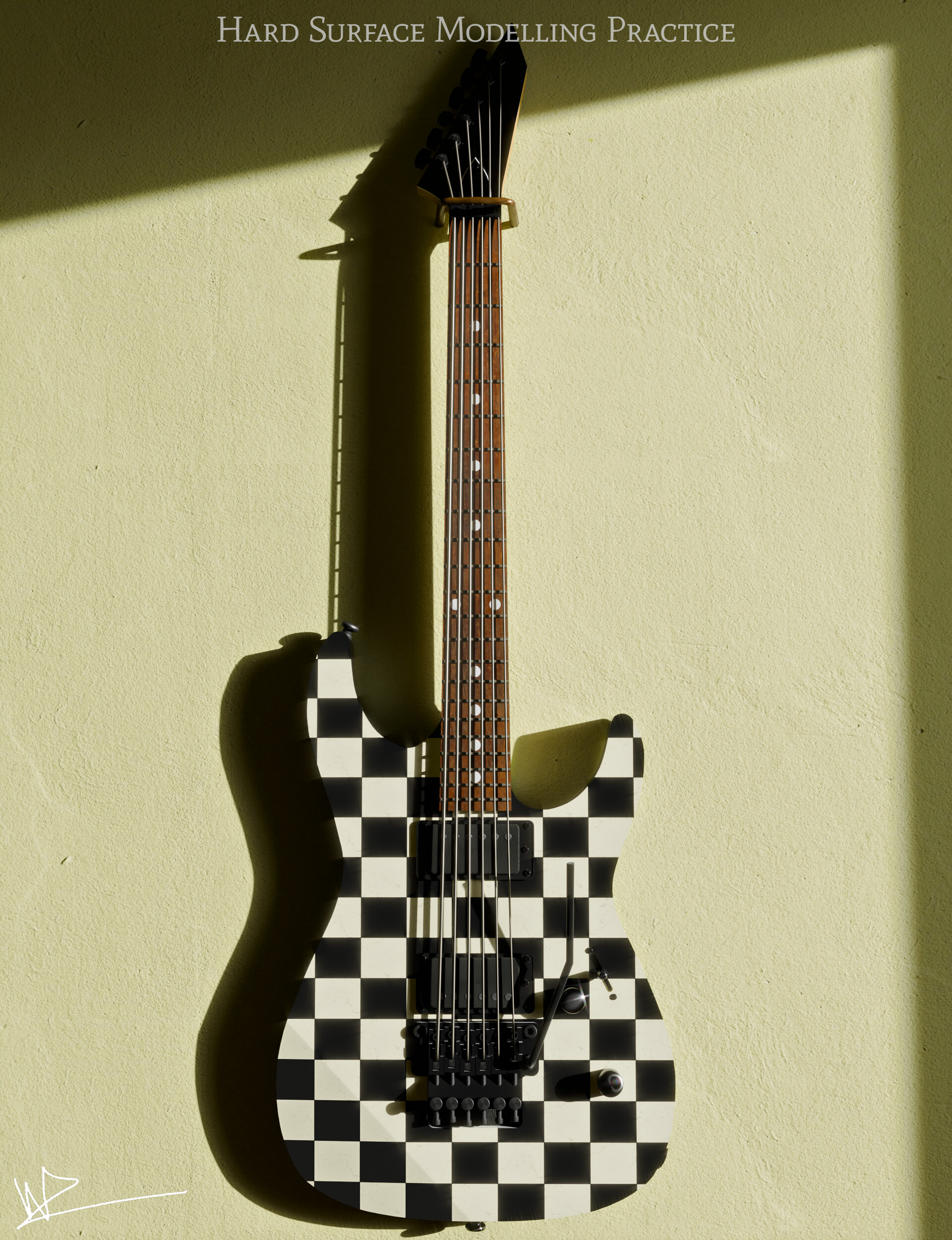 ArtStation - Hard Surface Guitar Practice