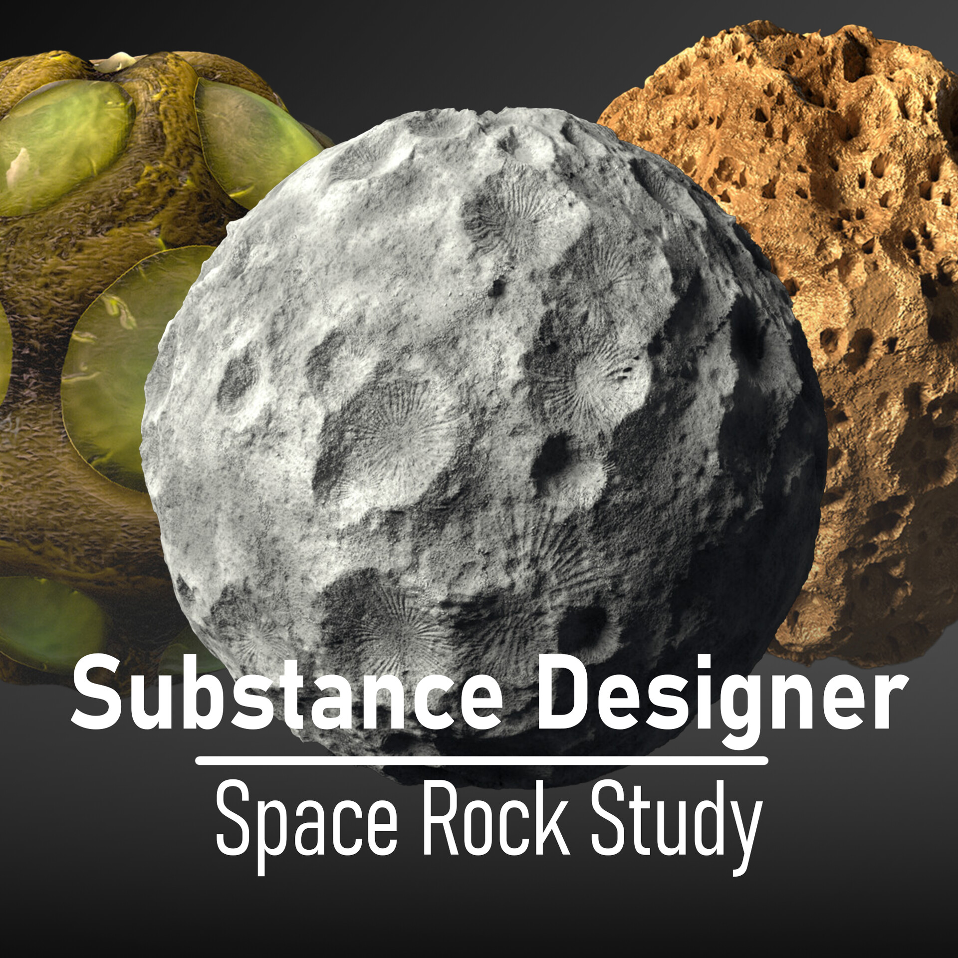 ArtStation - Substance Designer | Space Rock Study