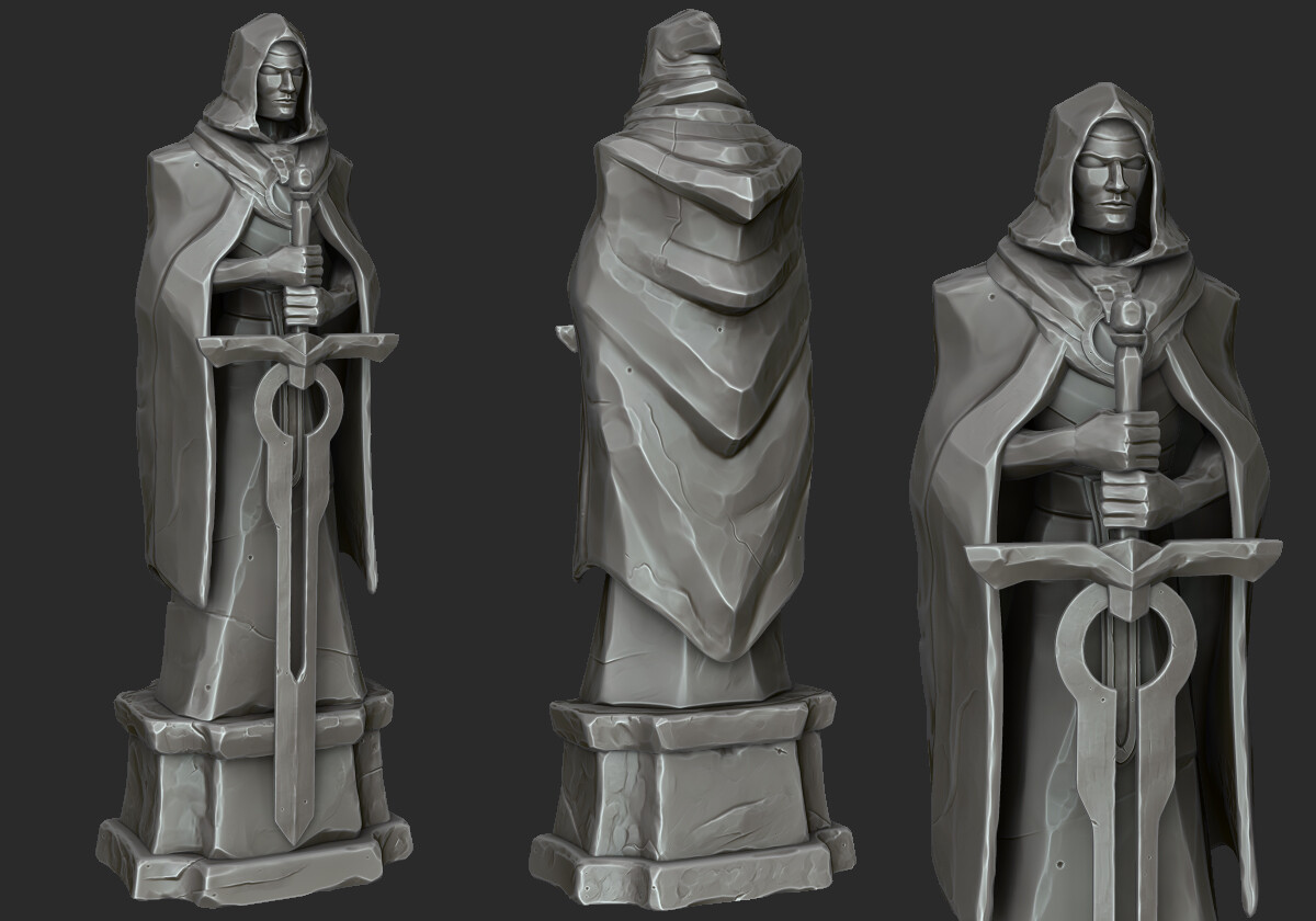 ArtStation - Stylized Statue Ornemental Asset