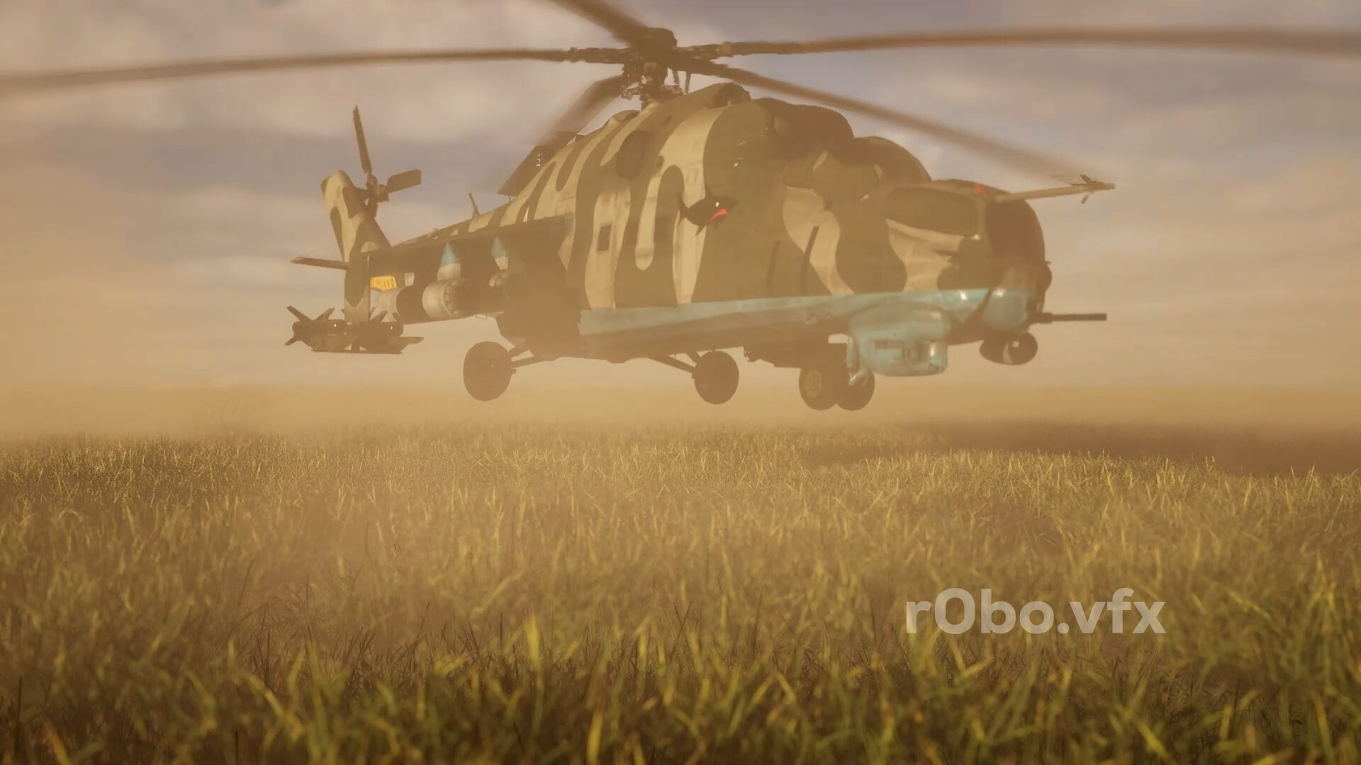 ArtStation - Helicopter Landing Visual Effect