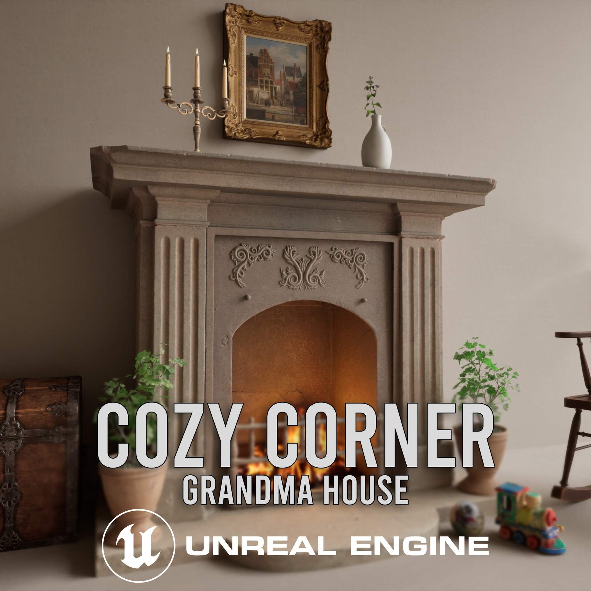 ArtStation - Cozy Corner Grandma House - Unreal Engine 5