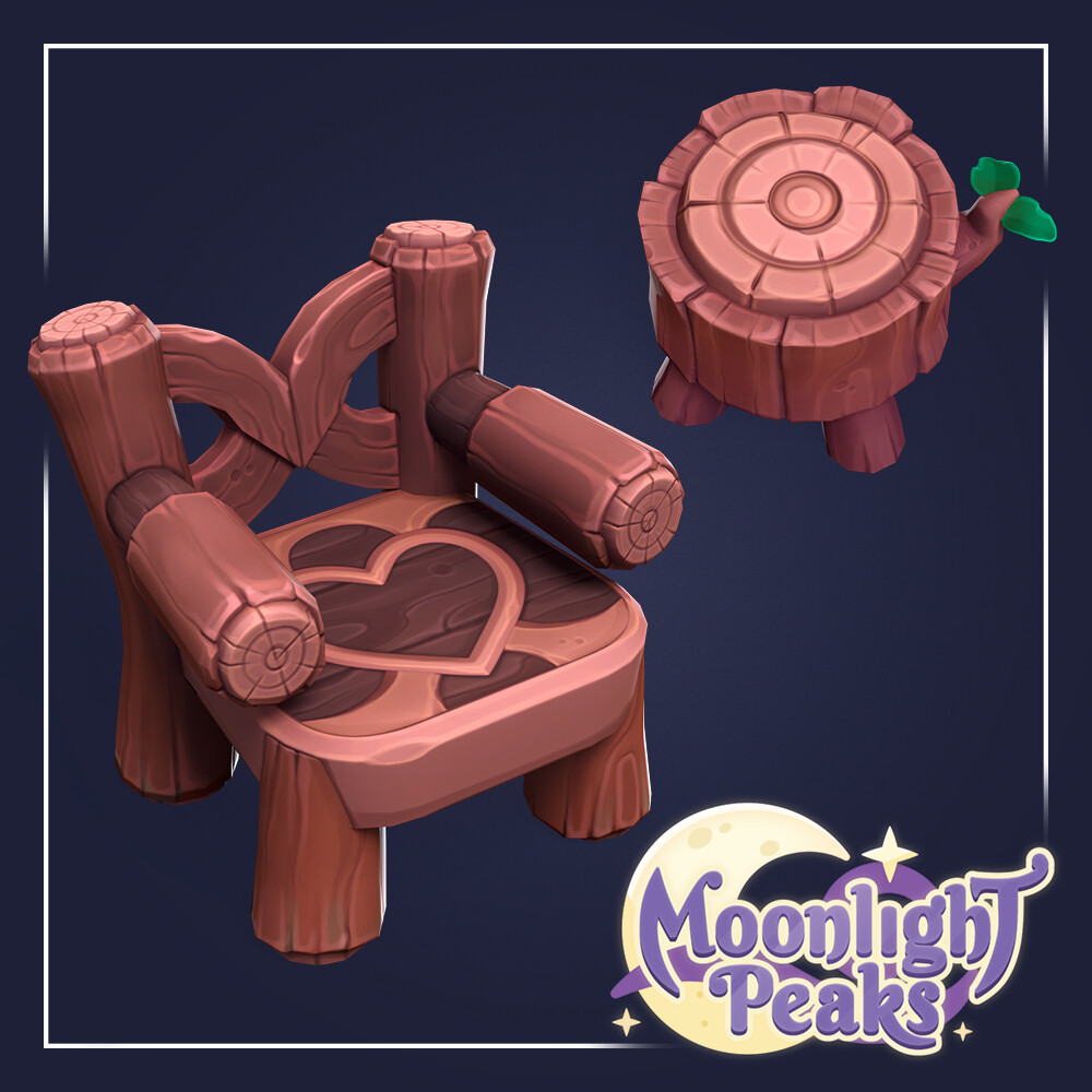 ArtStation - Moonlight Peaks - Rustic Wooden Set