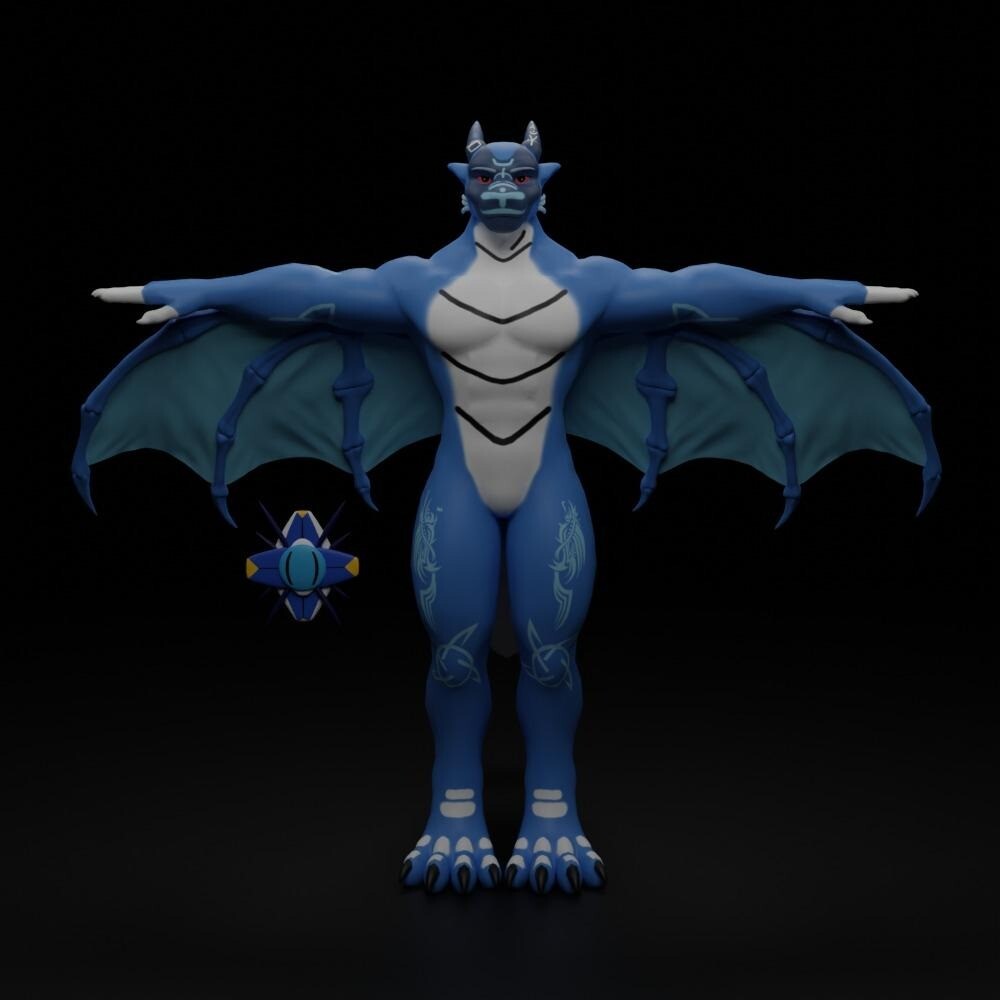 ArtStation - Blue Dragon VRchat Avatar 🐉