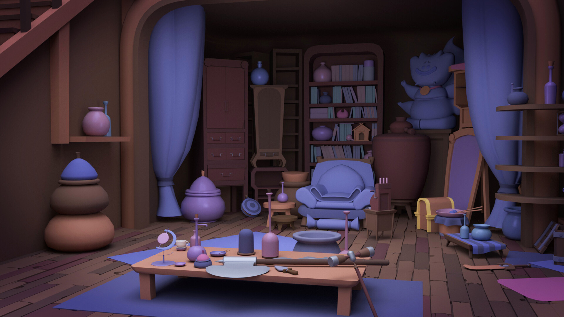 ArtStation - Inside a Wizard house