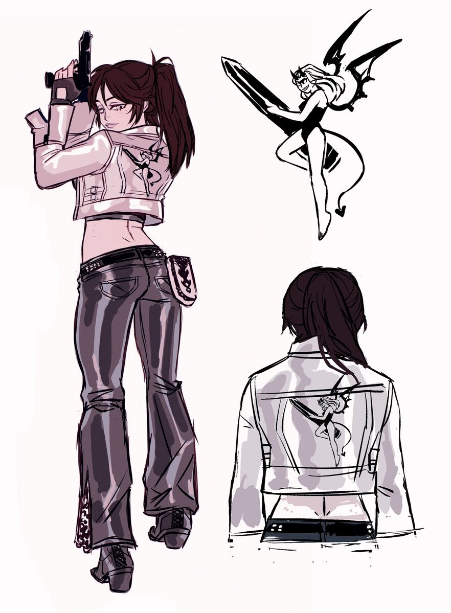 ArtStation - Claire Redfield-alt outfit Fallen angel