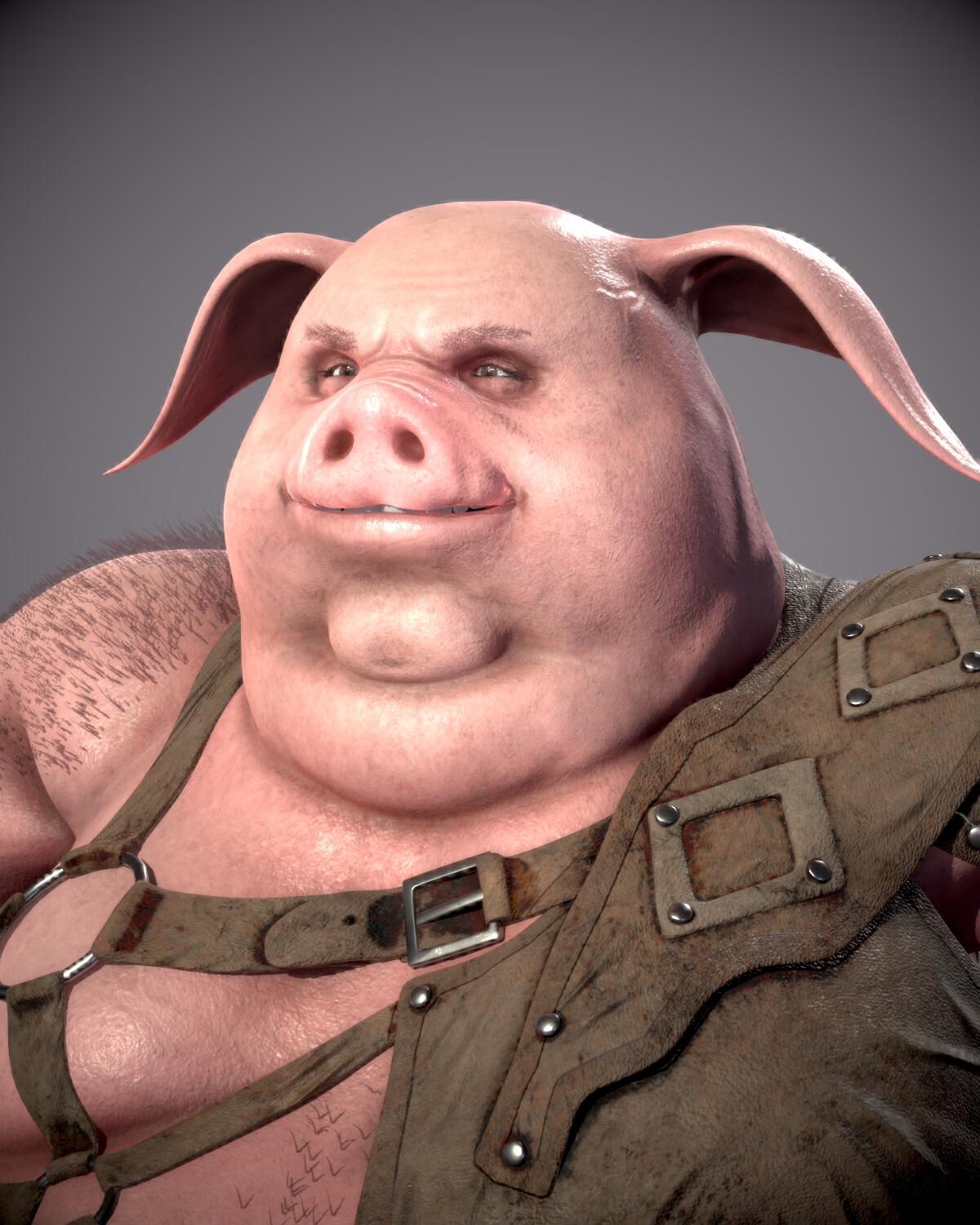 ArtStation - Roman Gladiator Pig - 3D Model