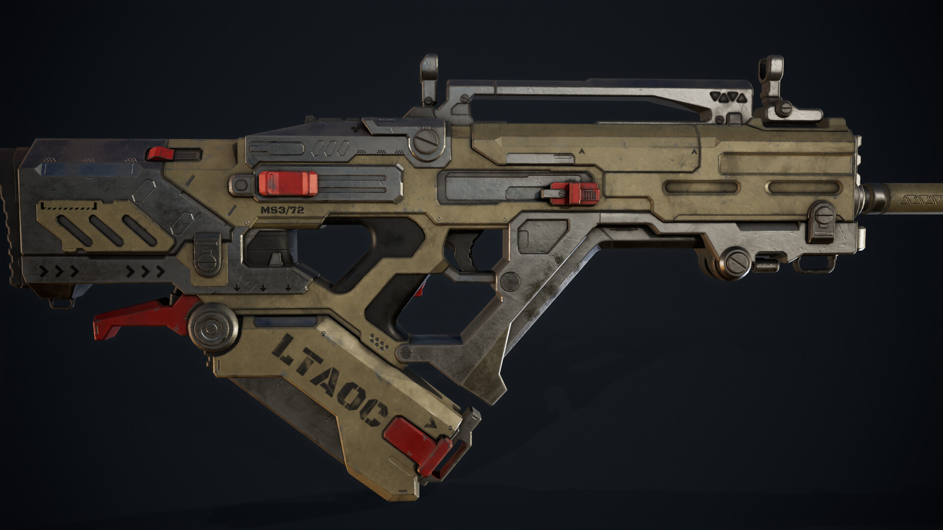 ArtStation - MS3/72 Driller Heavy Assault Rifle