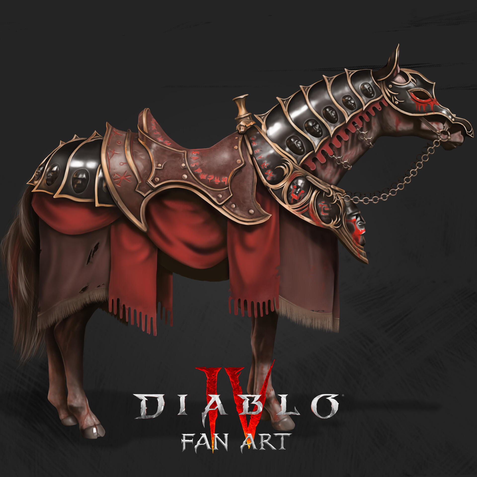 ArtStation - Diablo IV Horse 2D Fanart